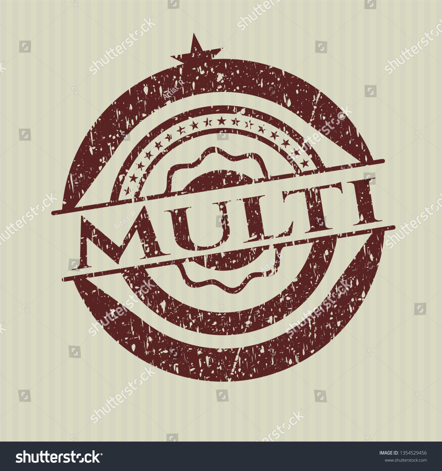 Red Multi Rubber Stamp Grunge Texture Stock Vector (Royalty Free ...