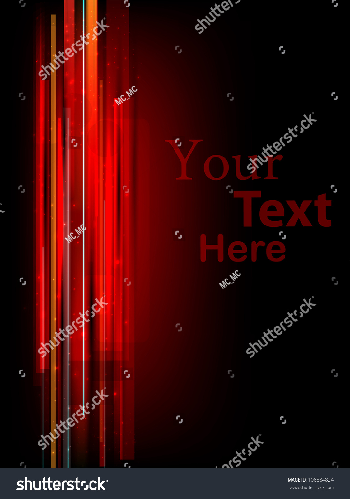 Red Neon Card Vector Illustration Stock Vector (Royalty Free) 106584824 ...
