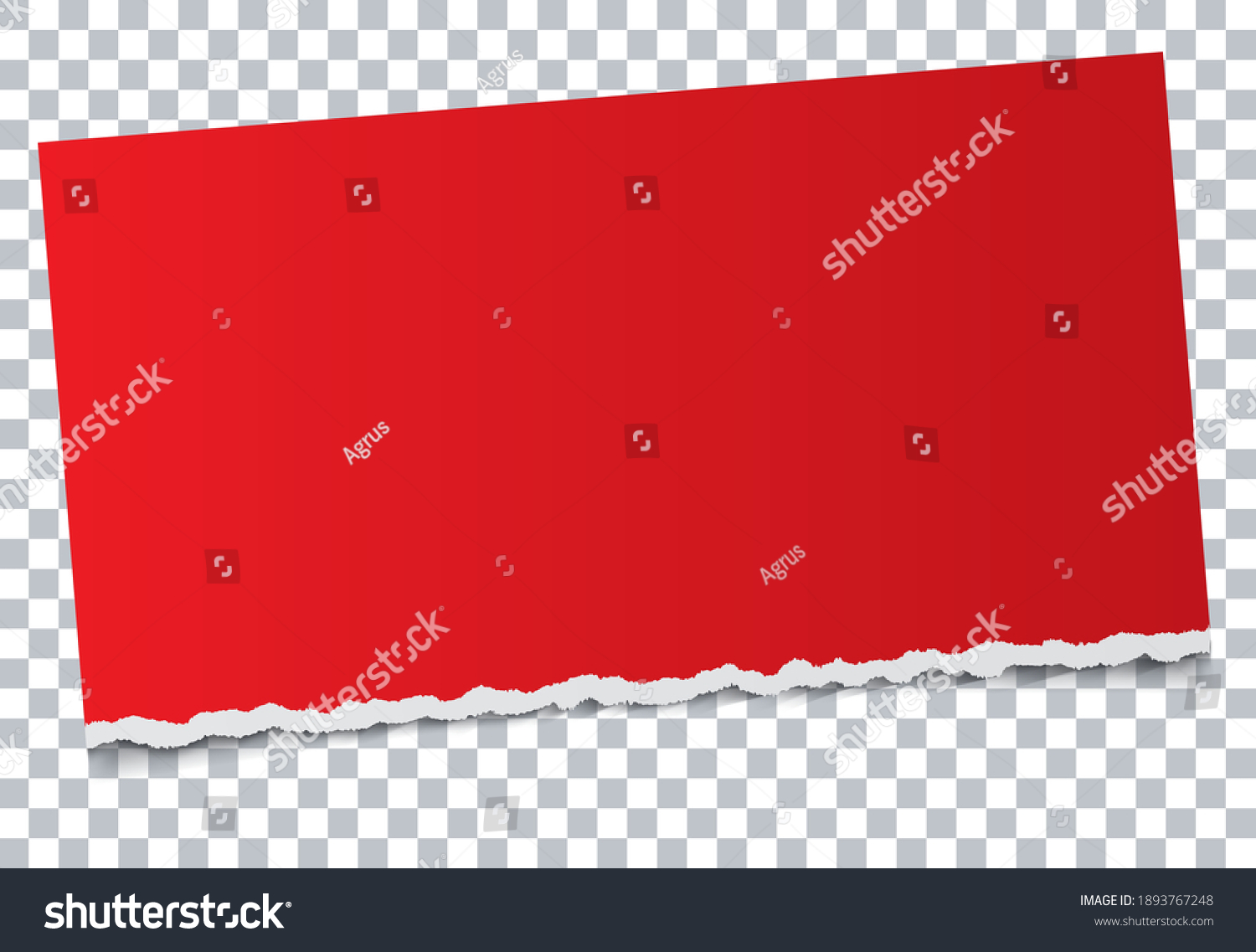 Red Note Paper Banner On Transparent Stock Vector (Royalty Free ...