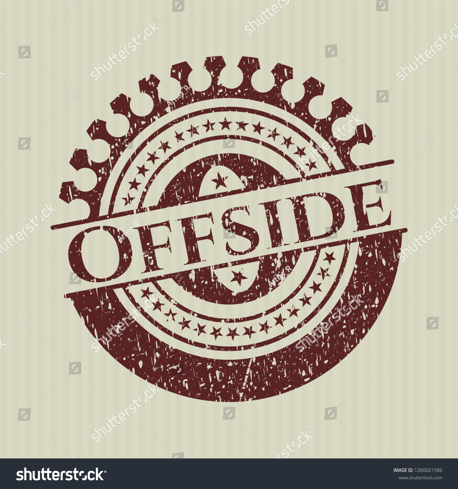 Red Offside Distressed Rubber Seal Texture Stock Vector (Royalty Free ...