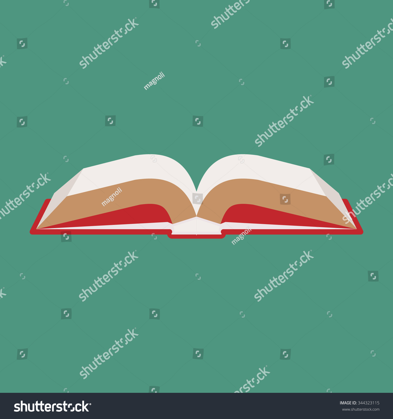 Red Open Book Flat Icon 스톡 벡터(로열티 프리) 344323115 | Shutterstock