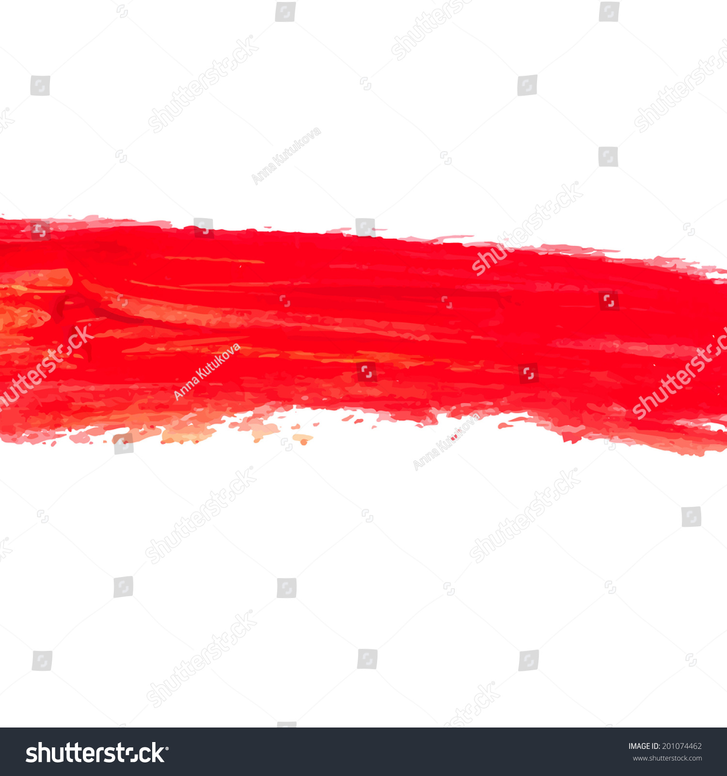 Red Paint Brush Stain Vector Artistic Stock Vector (Royalty Free ...