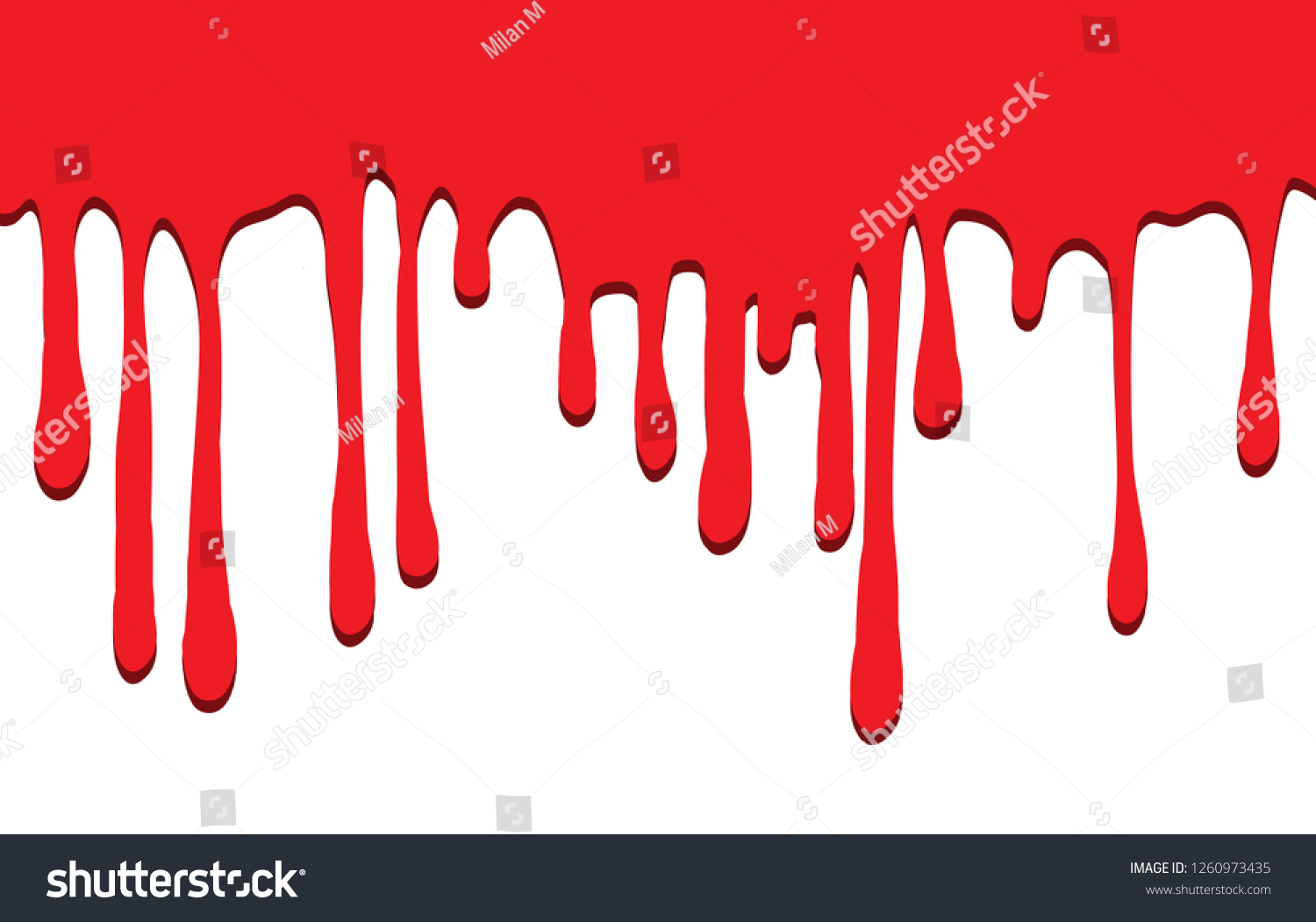 Vektor Stok Red Paint Dripping (Tanpa Royalti) 1260973435 | Shutterstock