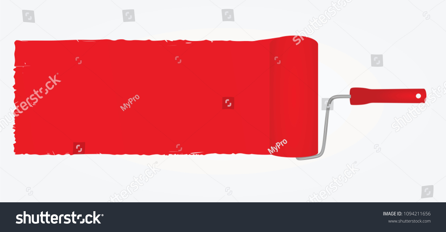 Red Paint Trail Vector Illustration Stock Vector (Royalty Free ...