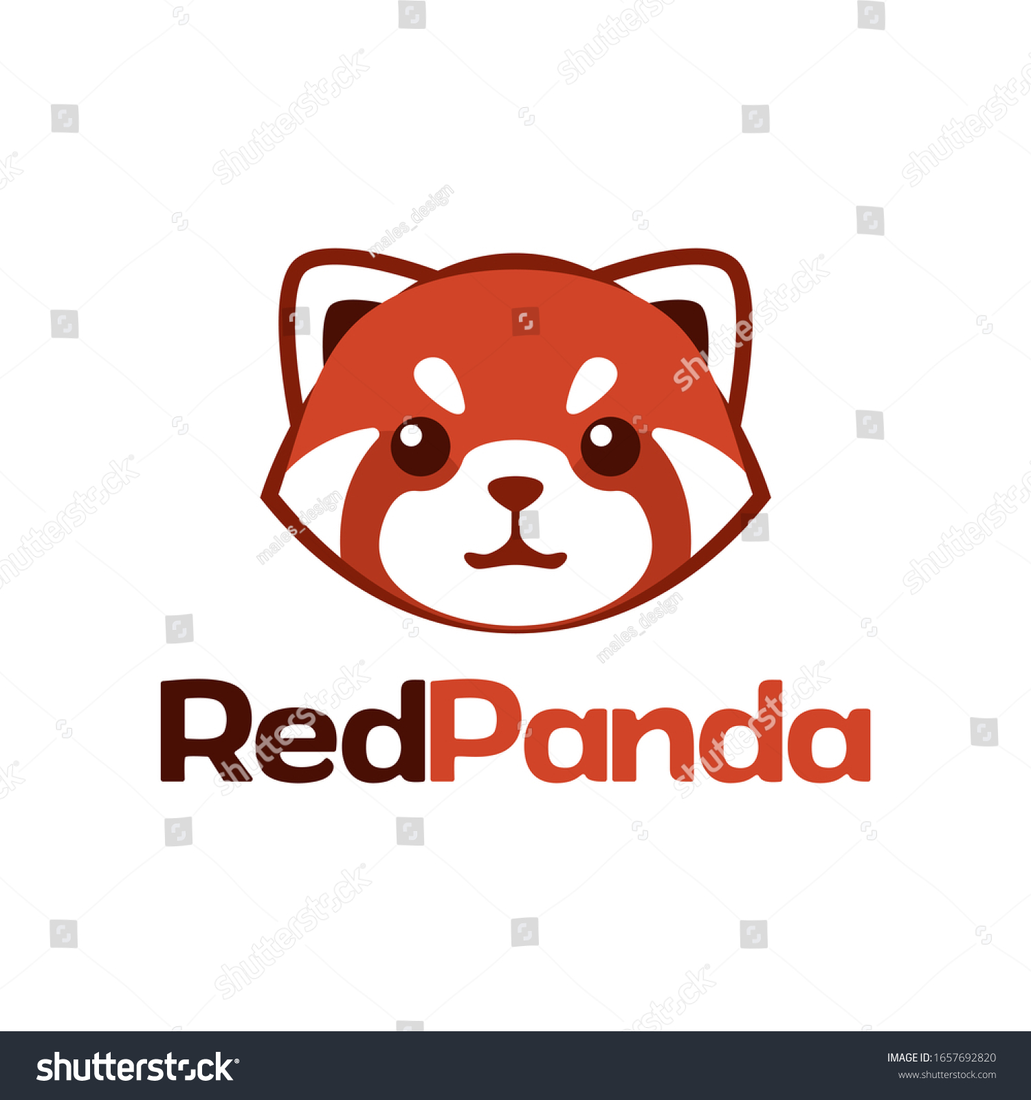 Red Panda Logo Icon Designs Stock Vector (Royalty Free) 1657692820