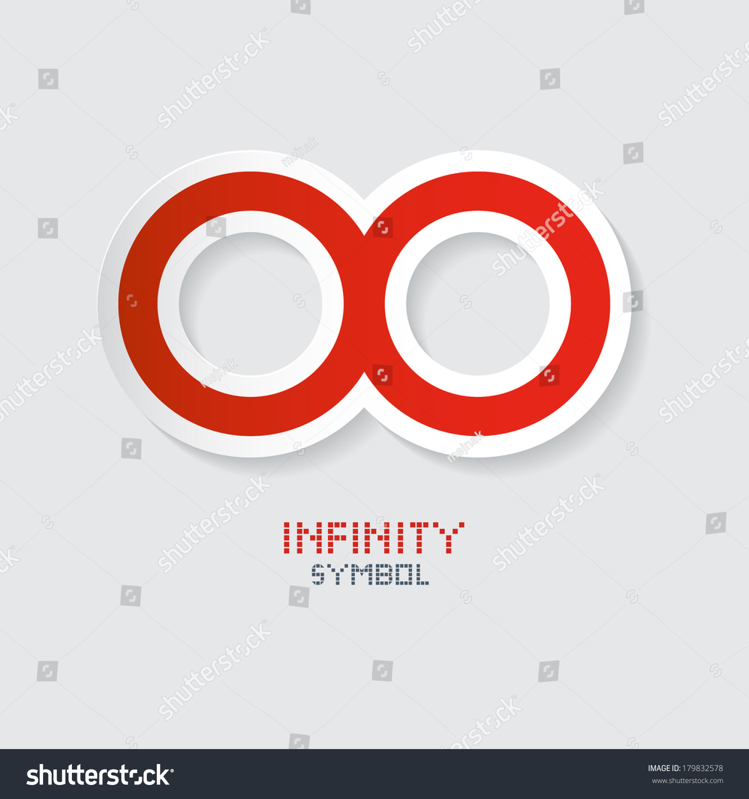 Red Paper Vector Infinity Symbol Stock Vector (Royalty Free) 179832578 ...