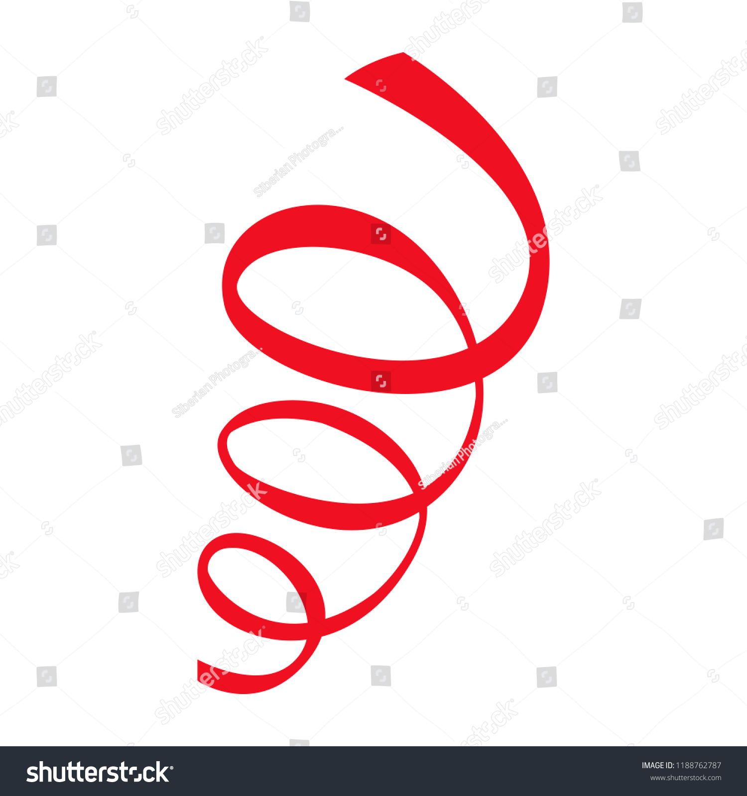 Red Party Ribbon Vector Stock Vector (Royalty Free) 1188762787 ...