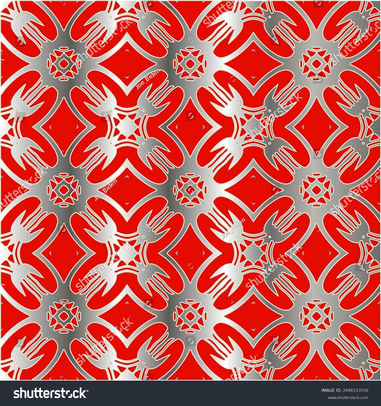 Red Pattern On Metal Background Pattern Stock Vector (Royalty Free ...