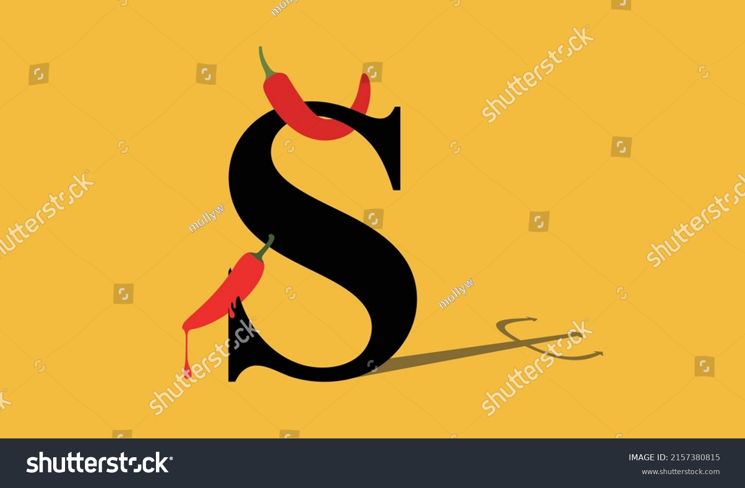 Red Pepper Evil Vector Illustration Stock Vector (Royalty Free ...