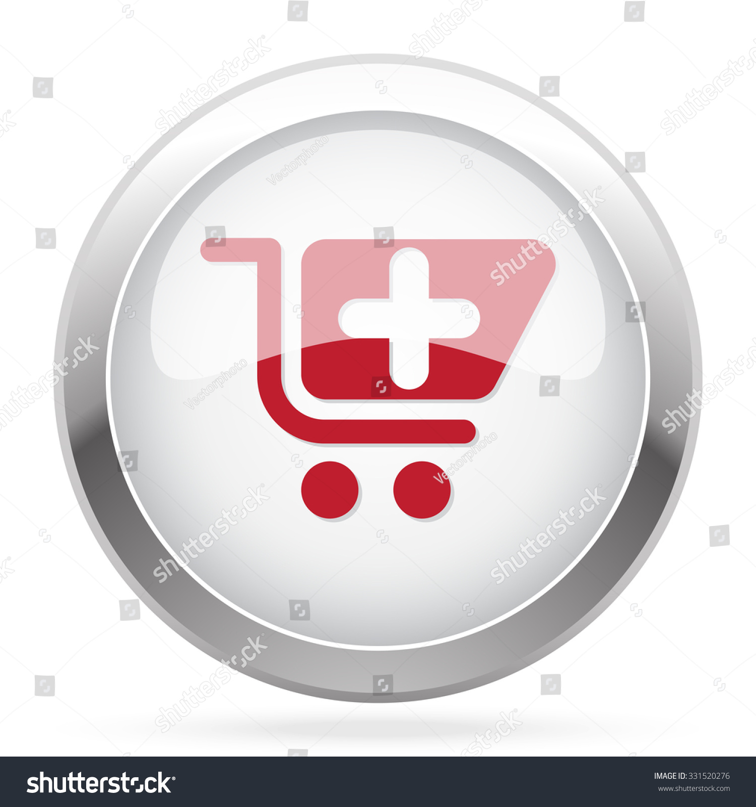 Red Pharmacy Store Icon On Chrome: vector de stock (libre de regalías ...