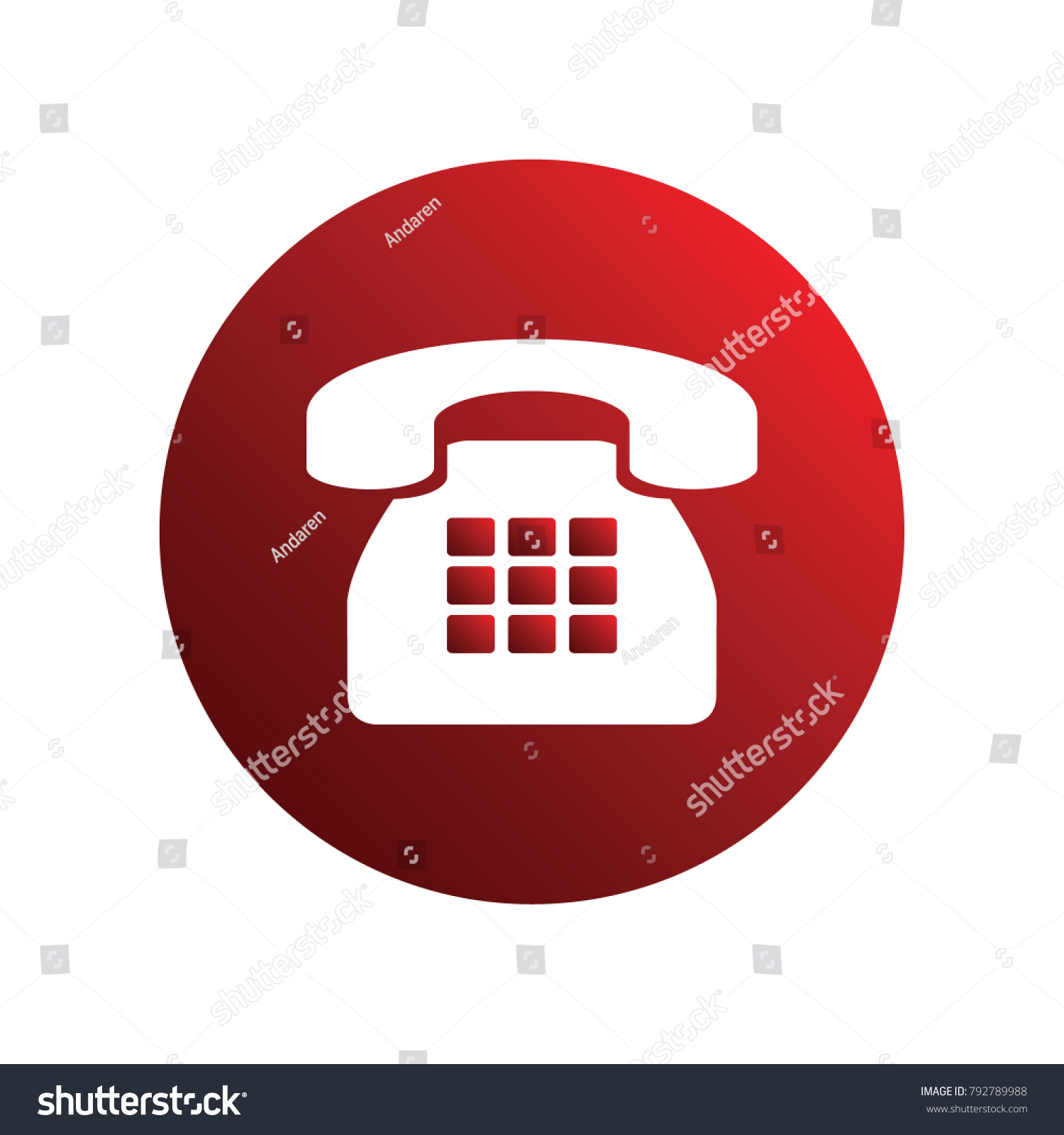 Red Phone Icon Stock Vector (Royalty Free) 792789988 | Shutterstock