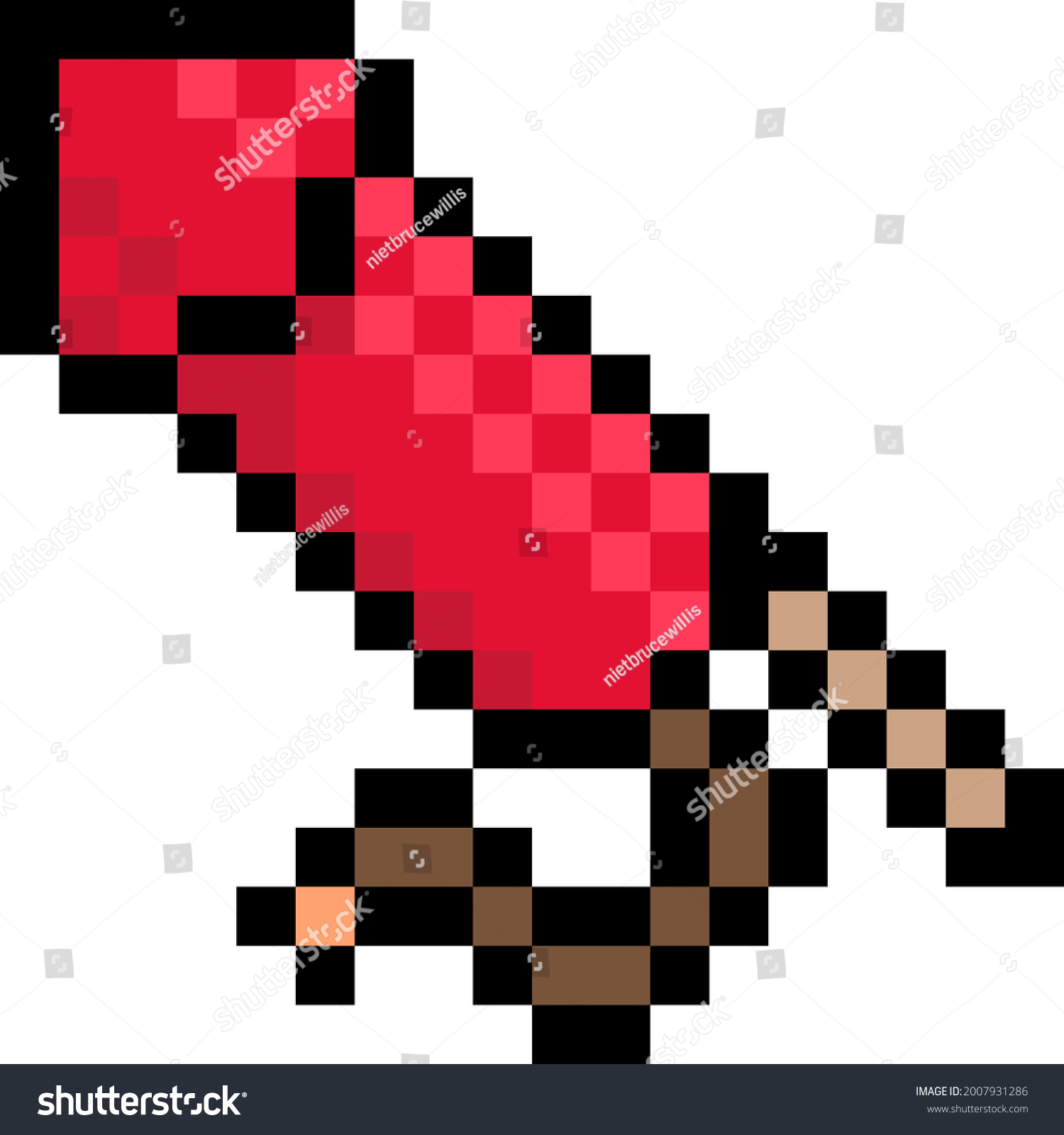 Red Pixel Fireworks Vector Isolated Stock Vector (Royalty Free ...