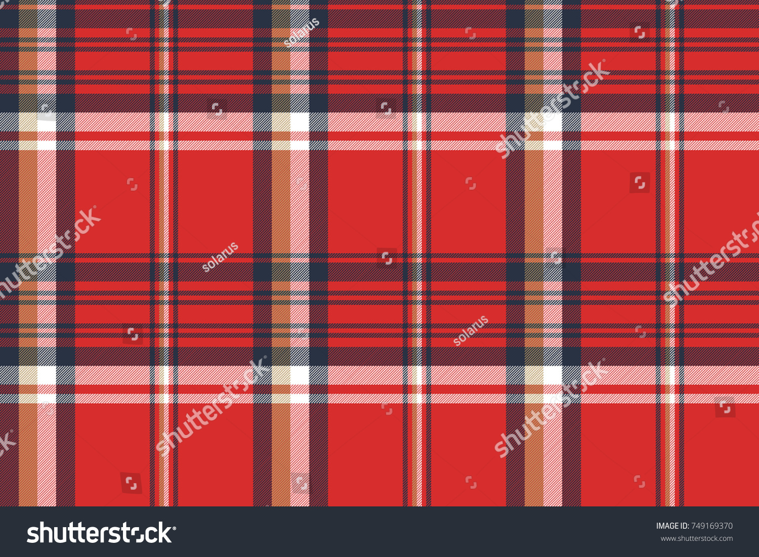 Red Plaid Fabric Texture Seamless Pattern Stock Vector (Royalty Free ...