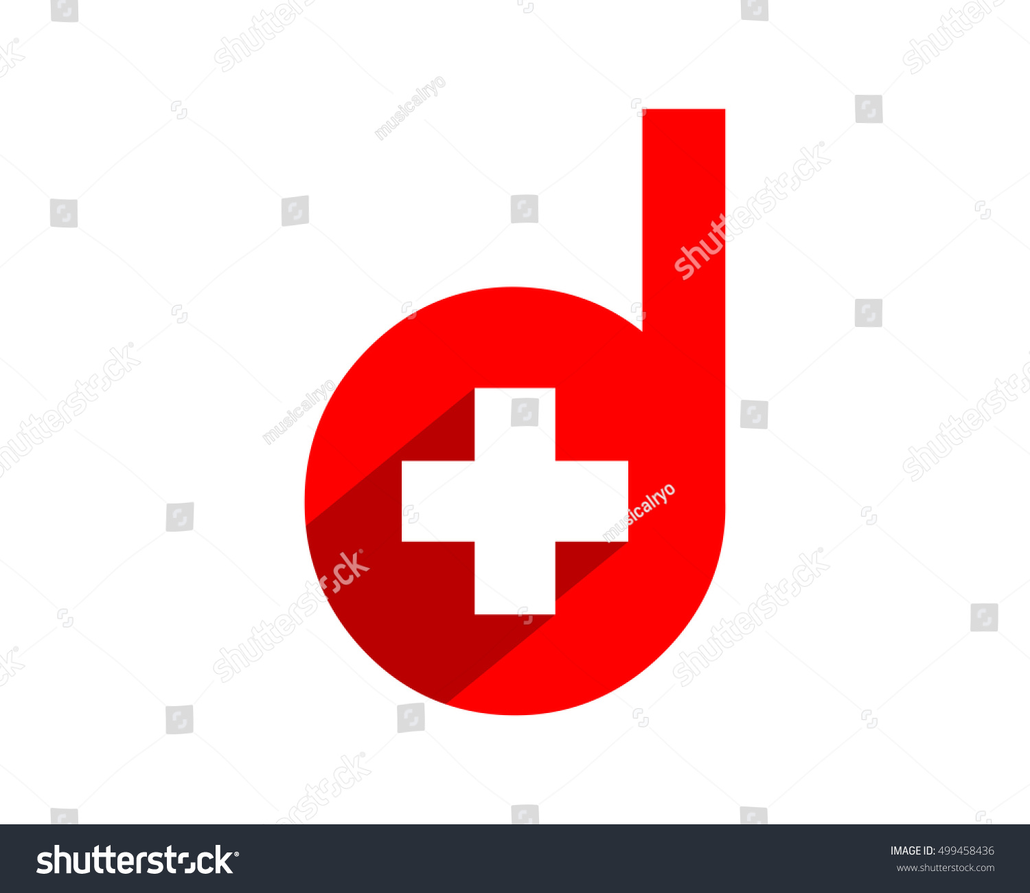 Red Positive Symbol Stock Vector (Royalty Free) 499458436