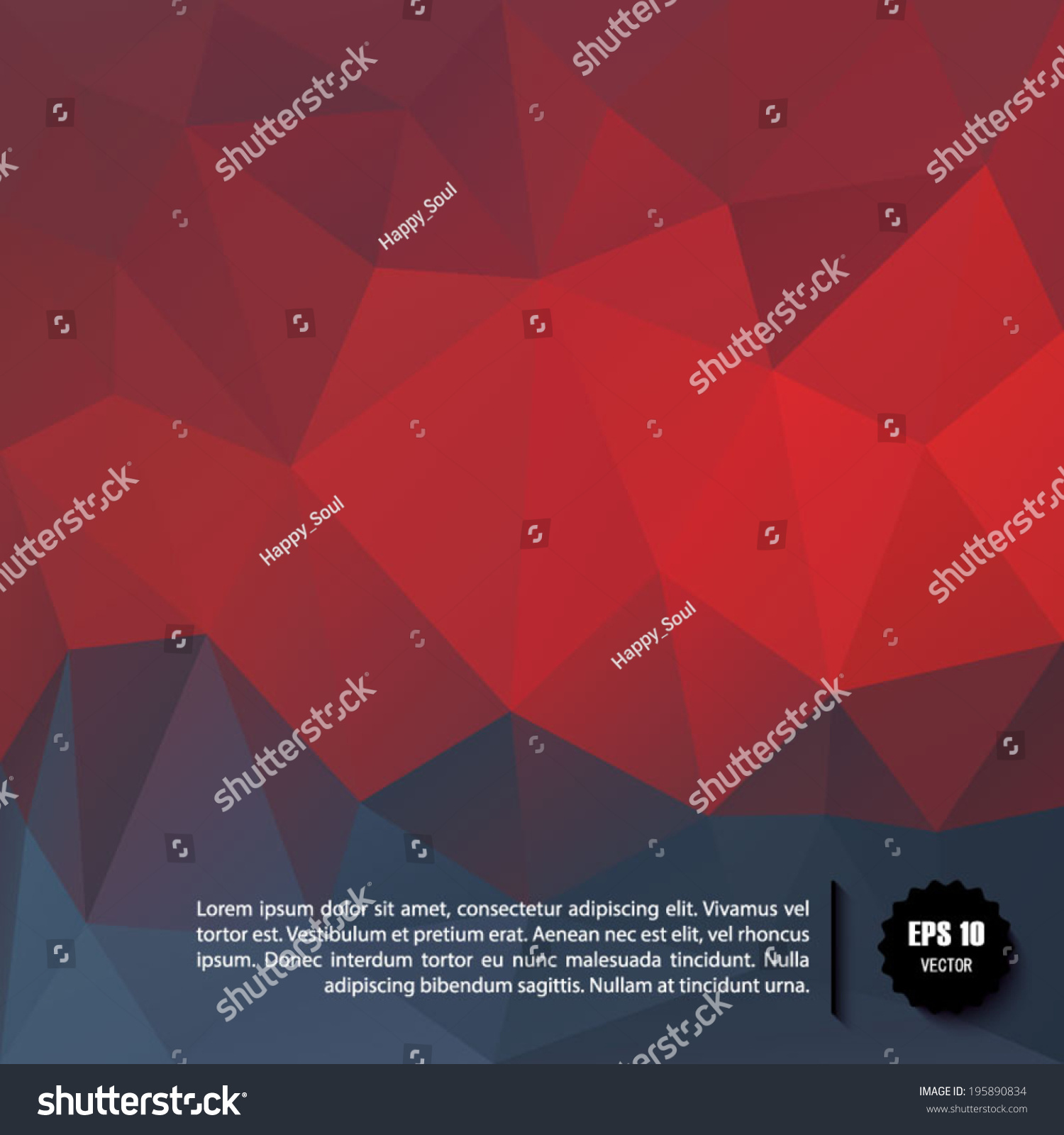Red Purple Geometric Triangle Background Stock Vector (Royalty Free ...
