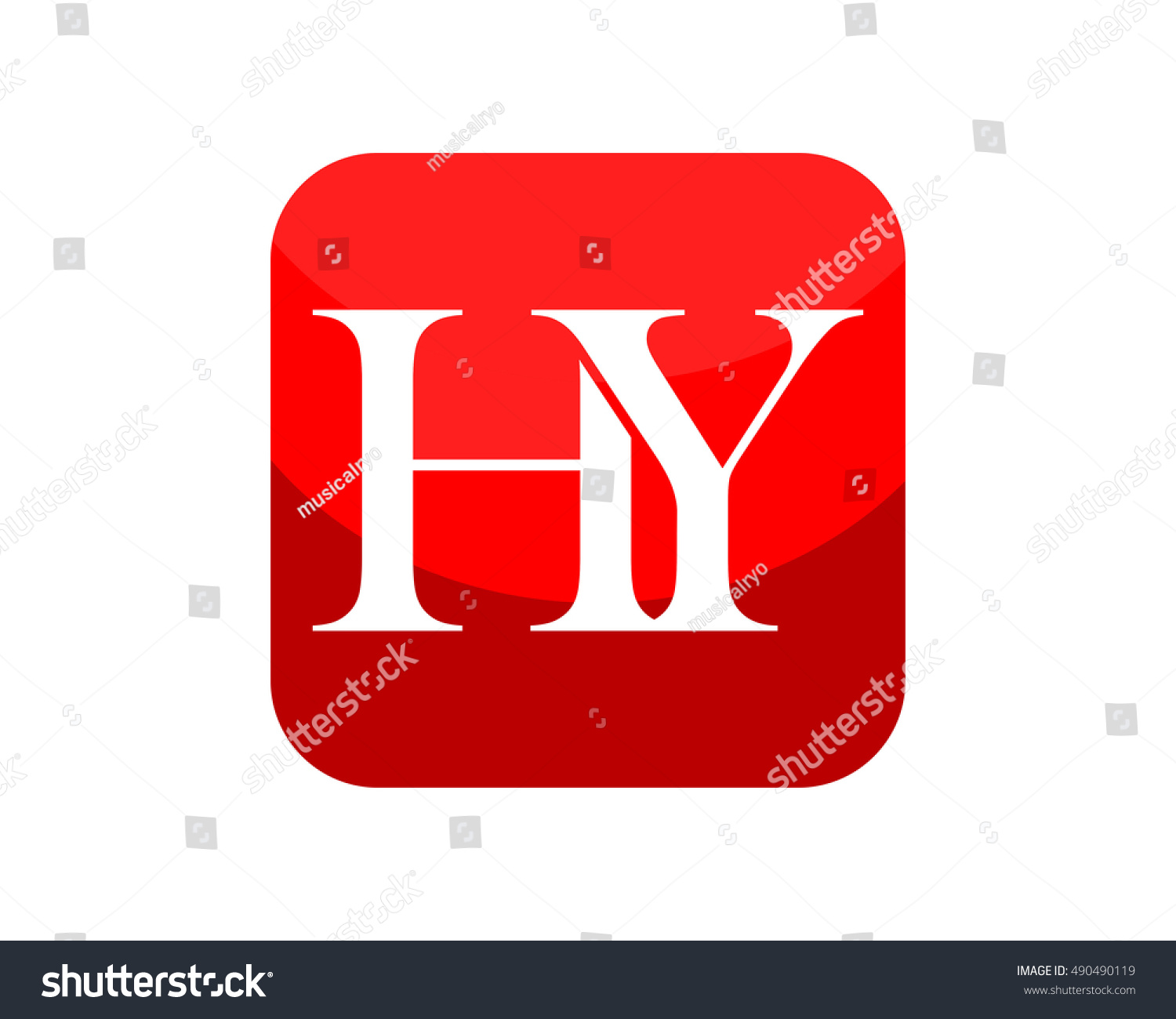 Red Rectangle Typography Typeset Typeface Alphabet Stock Vector ...