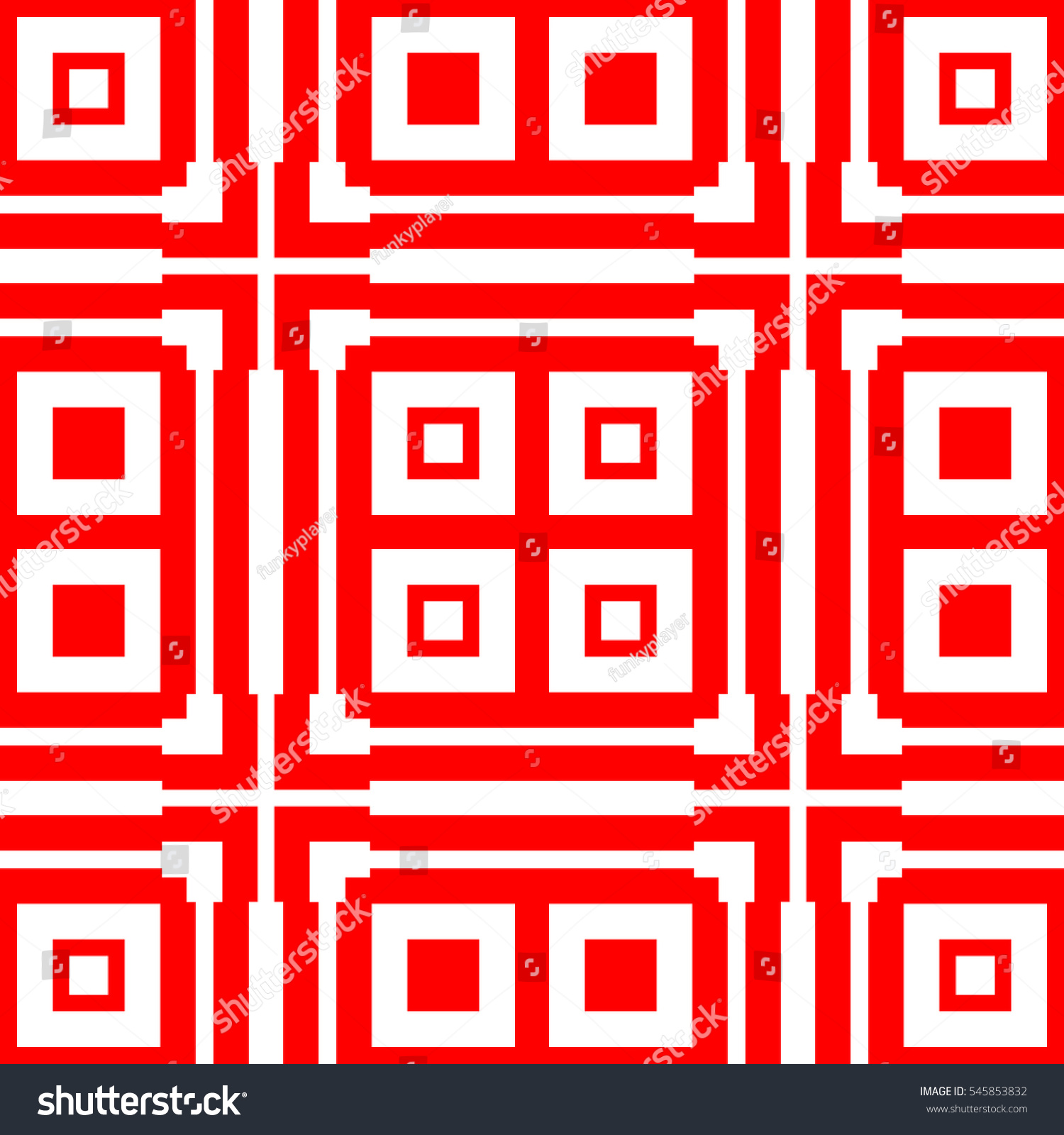 Red Repeated Stylized Squares On White Stock Vector (Royalty Free ...