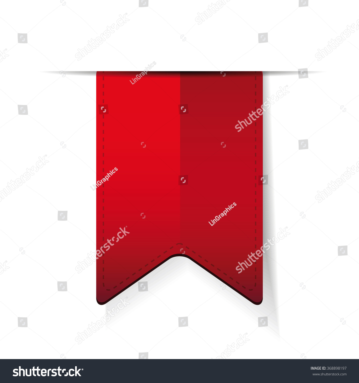Red Ribbon Bookmark Vector Stock Vector (Royalty Free) 368898197