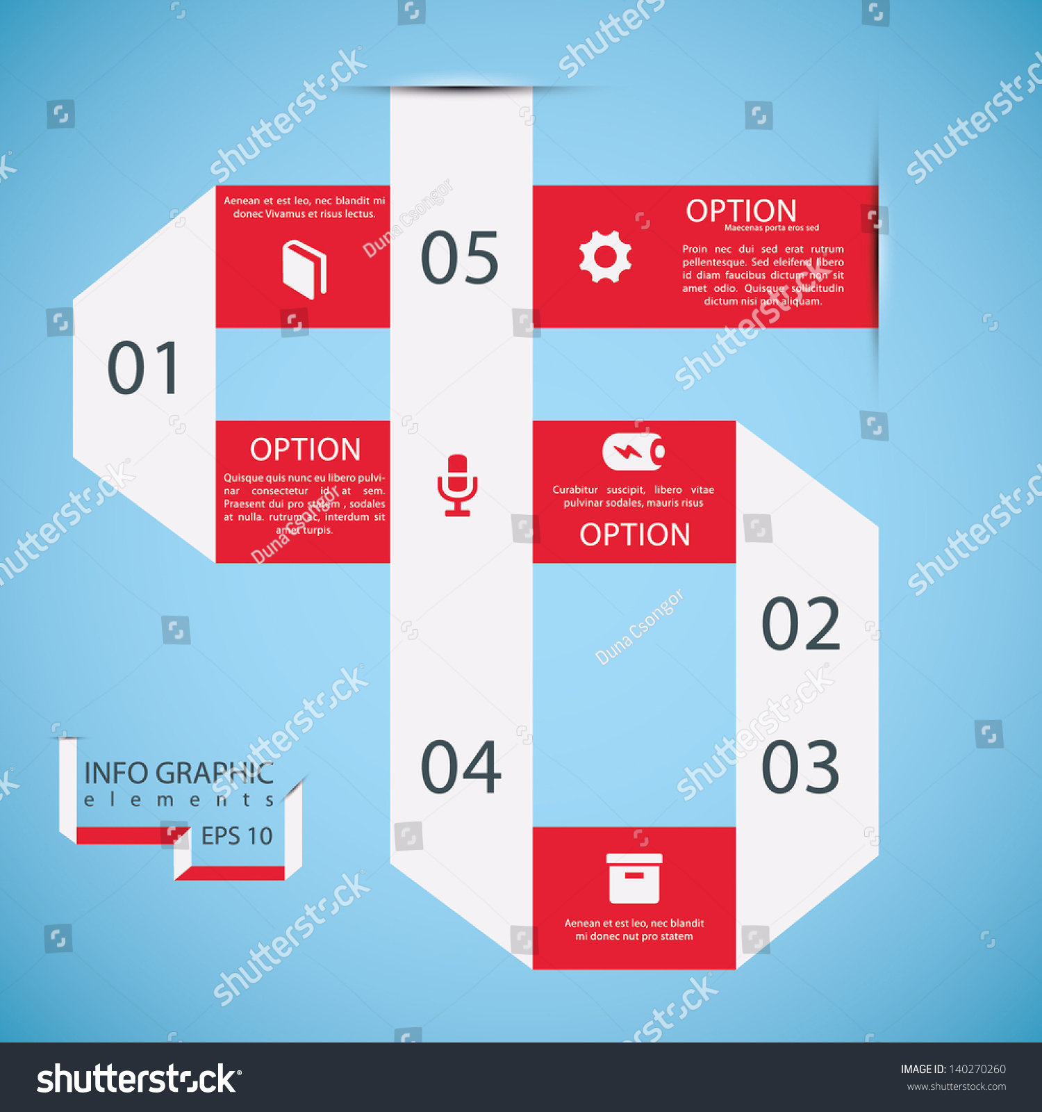 Red Ribbon Text Box Stock Vector (Royalty Free) 140270260