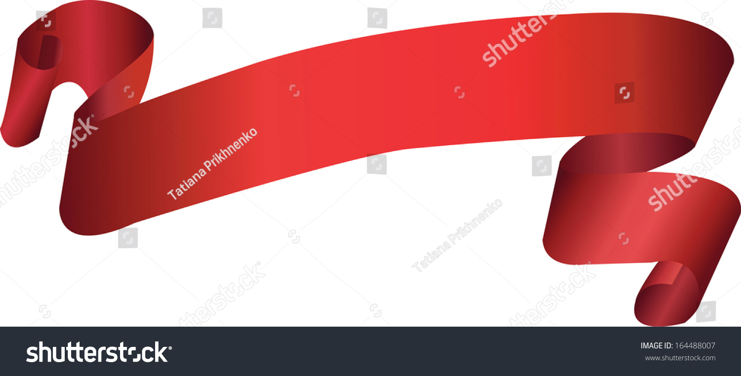 Red Ribbon Vector Illustration Stock Vector (Royalty Free) 164488007 ...