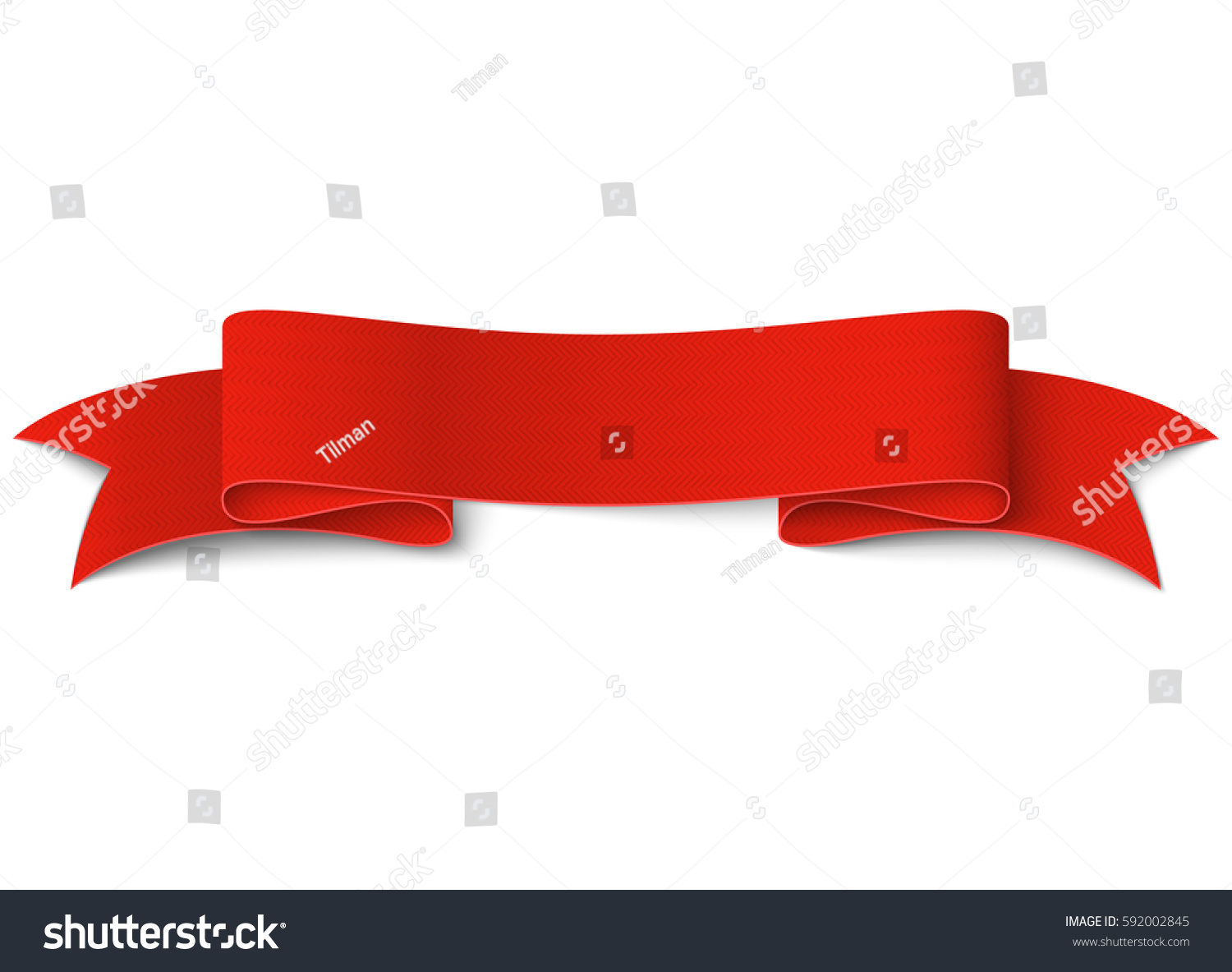 Red Ribbon Vector Illustration Stock Vector (Royalty Free) 592002845