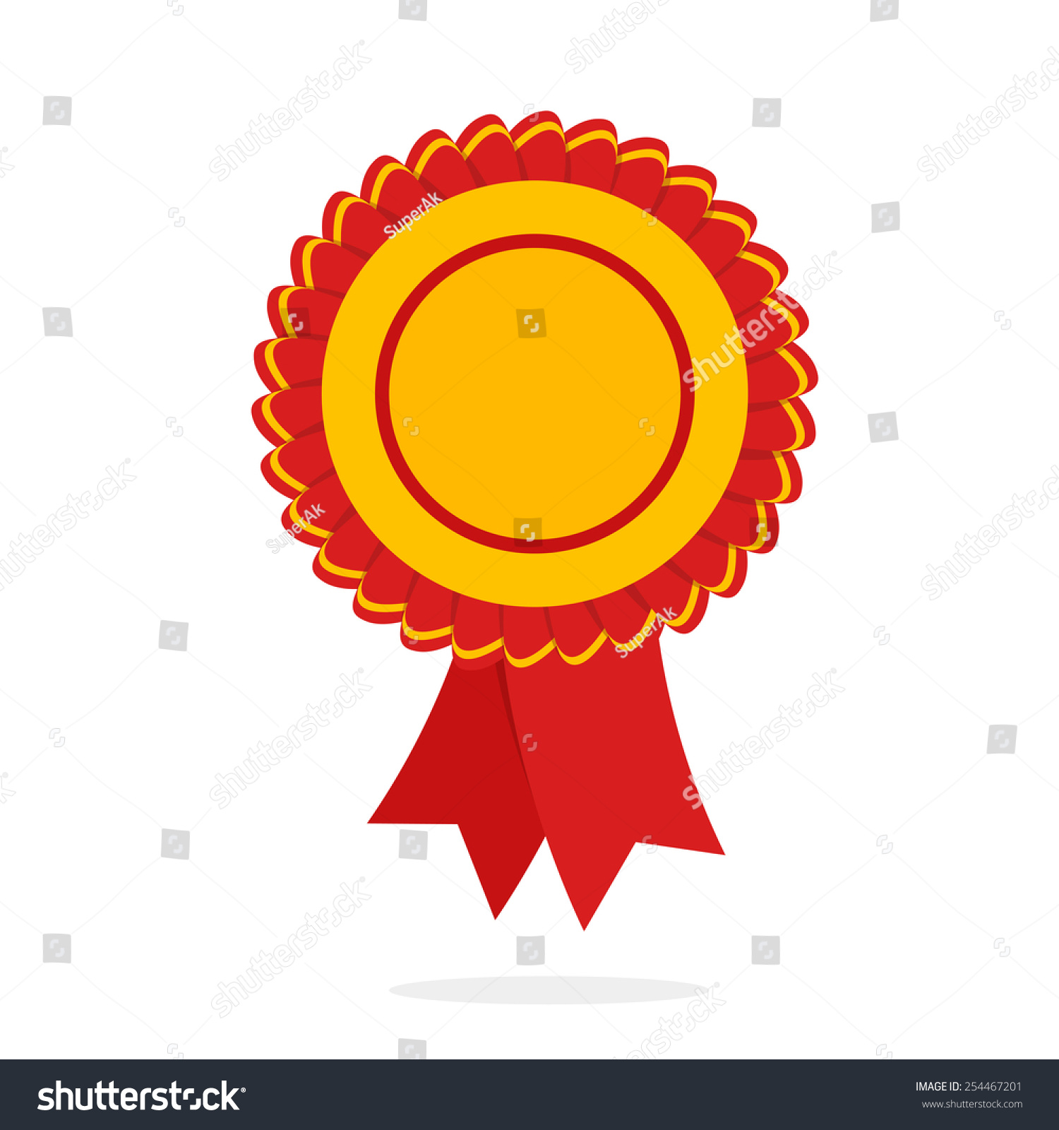 Red Ribbons Award Vector Illustration Stock Vector (Royalty Free ...
