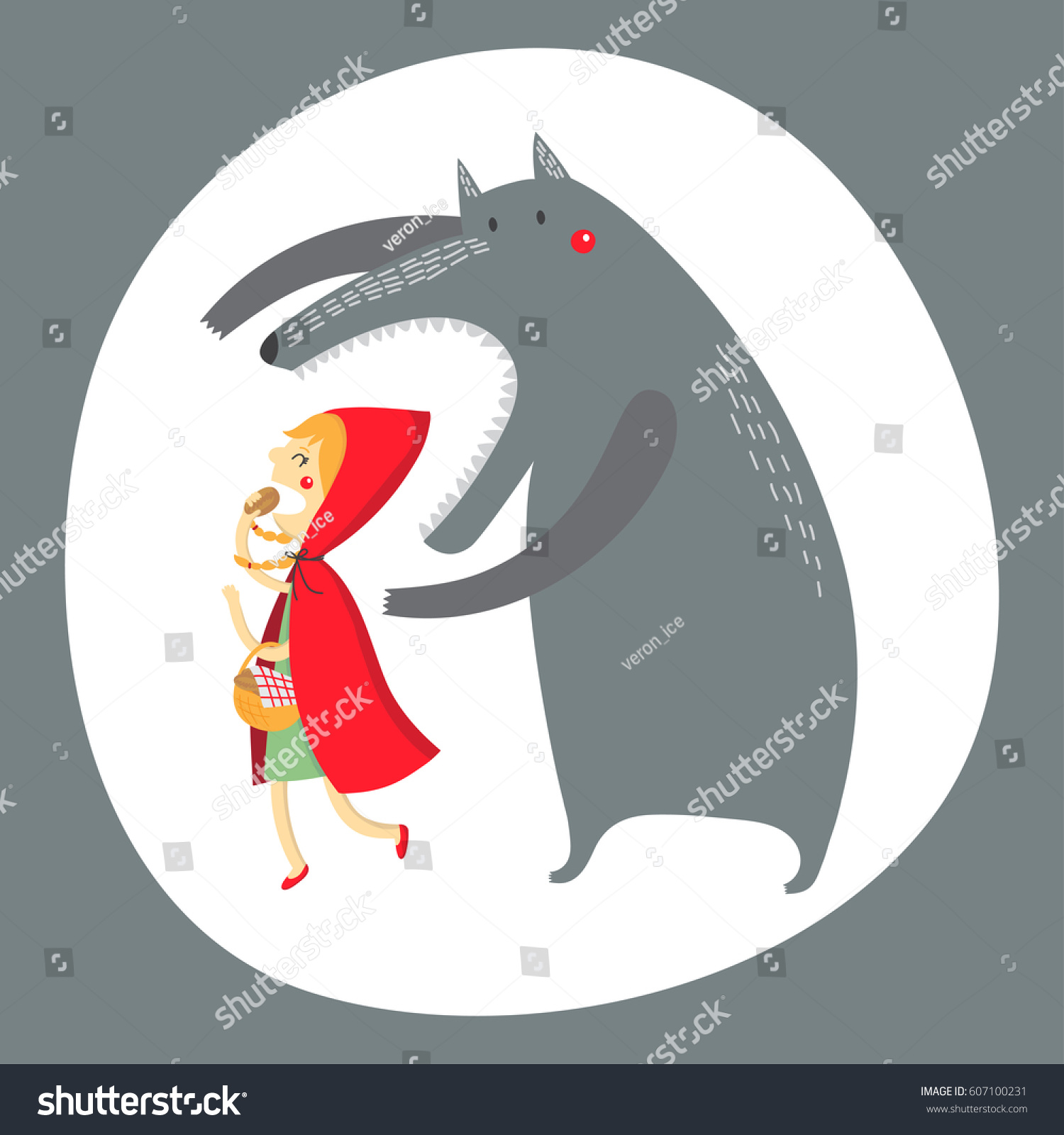 Red Riding Hood Vector Illustration Stock Vector (Royalty Free ...