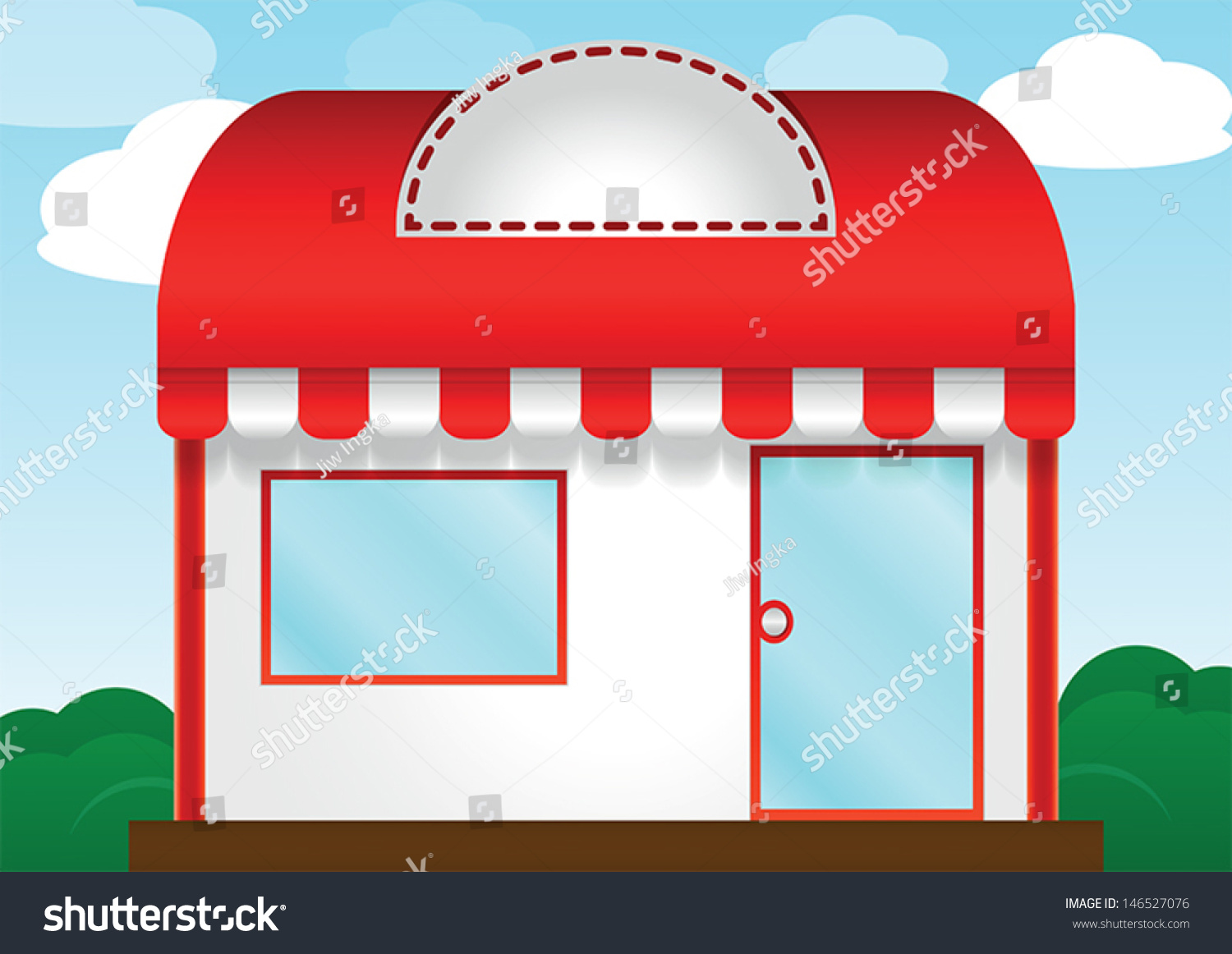 Red Roof Store Vector Eps10 Stock Vector (Royalty Free) 146527076 ...