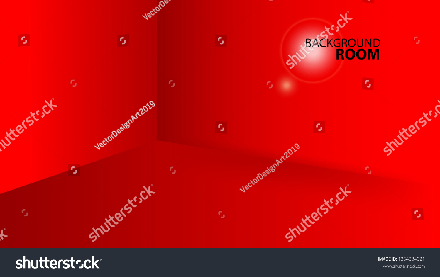 Red Room Background Vector Empty Template: vector de stock (libre de ...