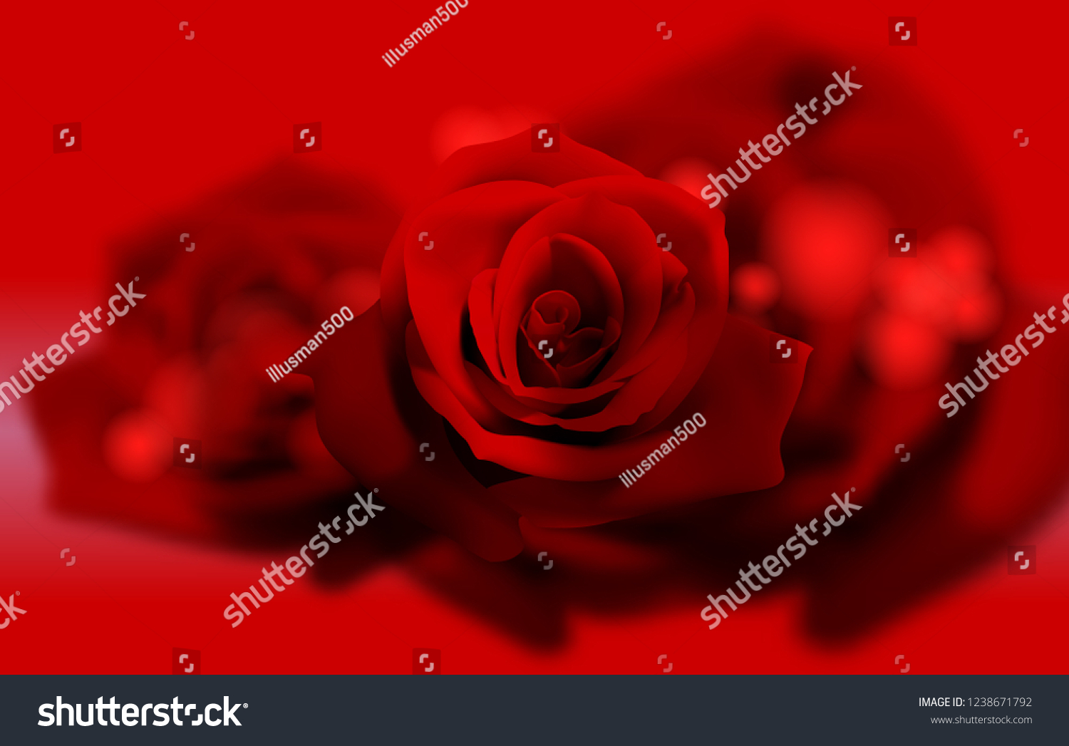 Red Rose Background Blurred Effect Stock Vector (Royalty Free) 1238671792