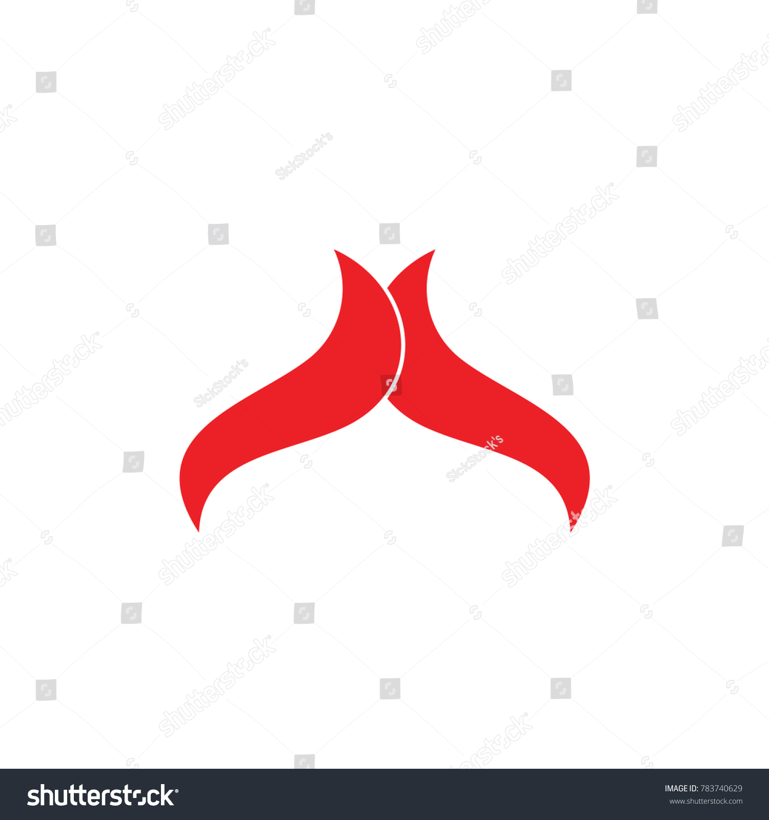 Red Roses Bud Symbol Logo Vector Stock Vector (Royalty Free) 783740629 ...