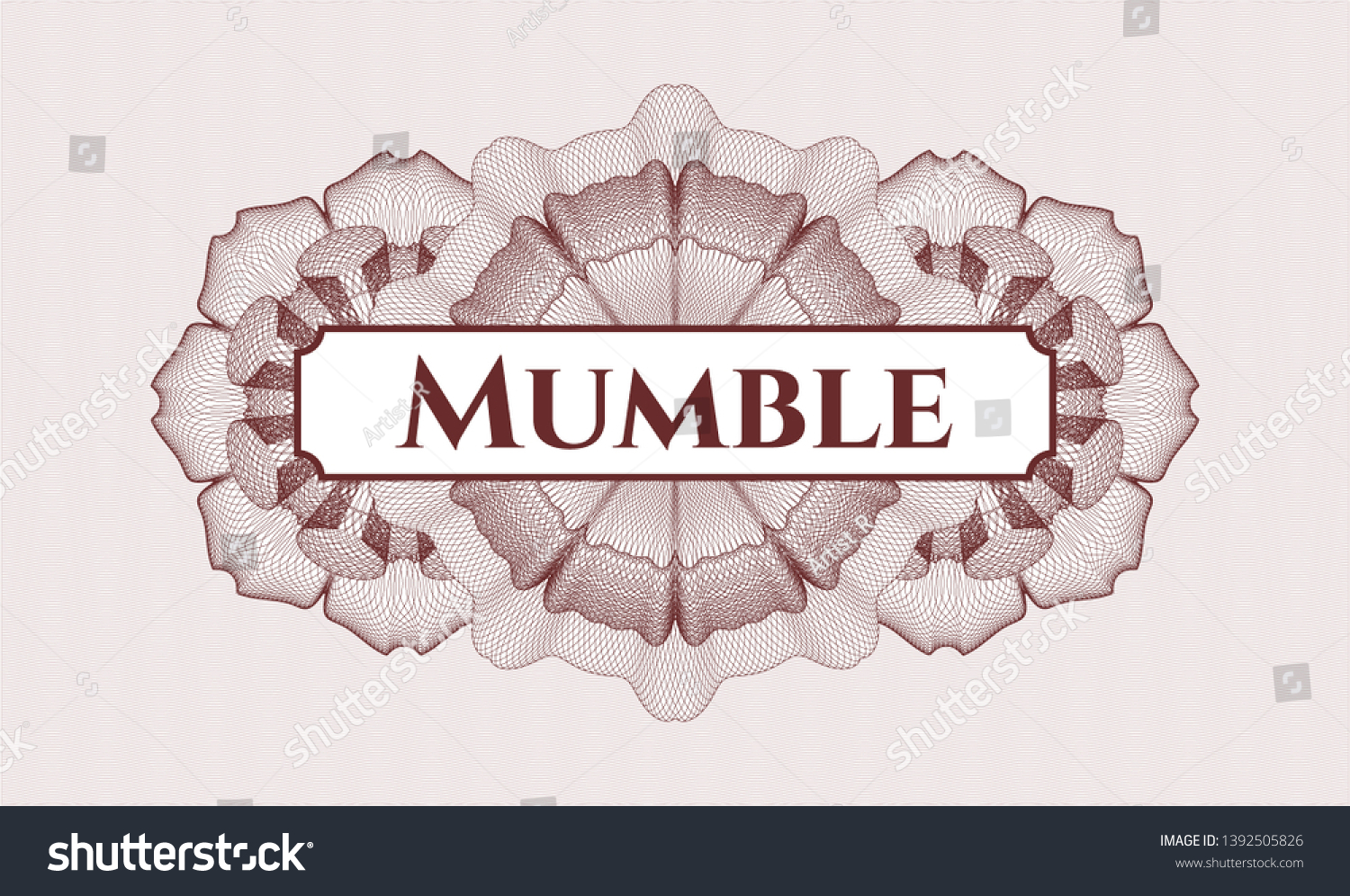 Red Rosette Linear Illustration Text Mumble Stock Vector (Royalty Free ...