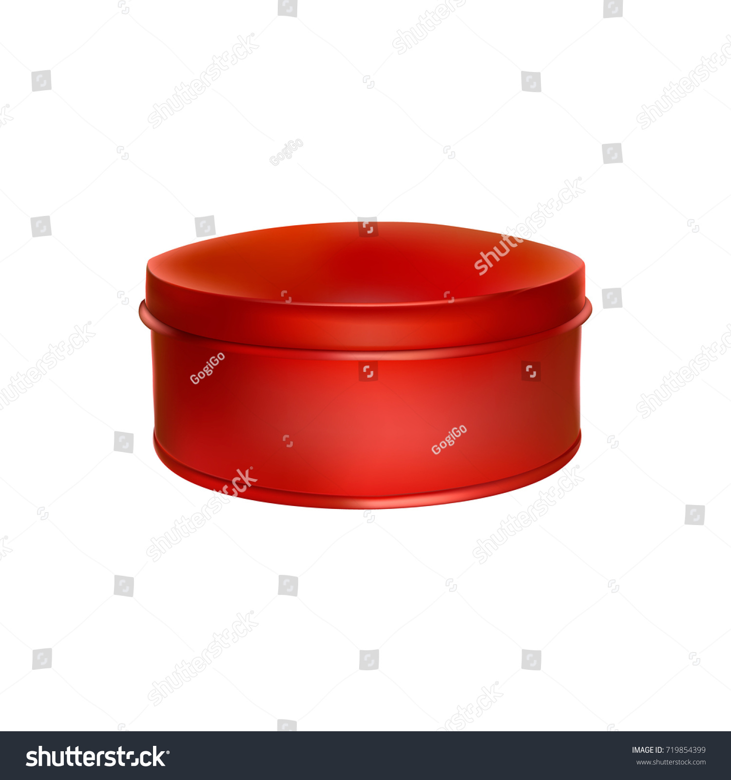 Red Round Box On White Vector Stock Vector (Royalty Free) 719854399 ...