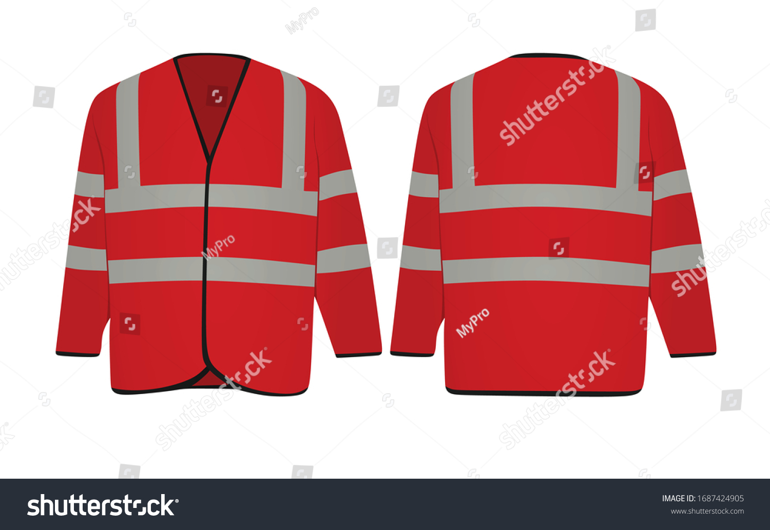 Red Safety Jacket Vector Illustration Stock Vector (Royalty Free ...