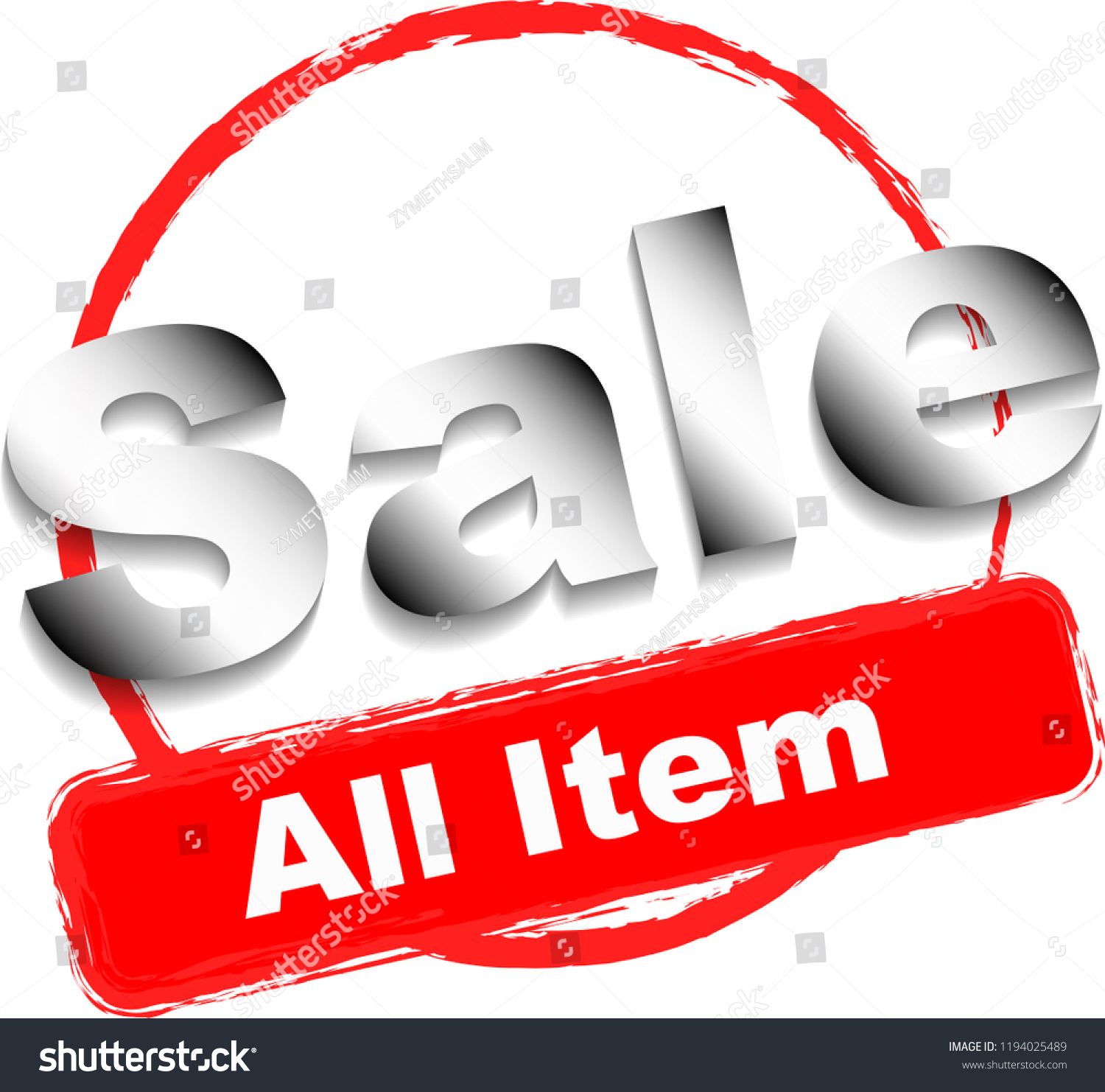 Red Sale Vector Stock Vector (Royalty Free) 1194025489
