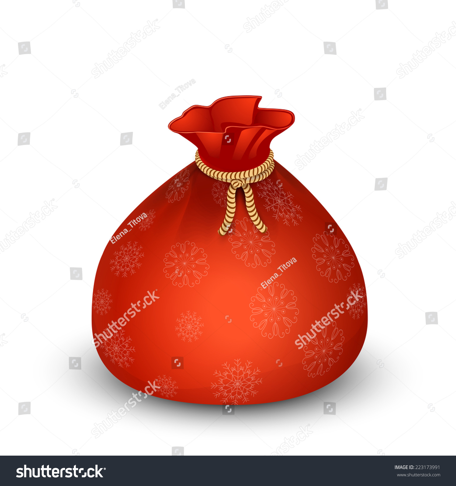 Red Santa Sack Stock Vector (Royalty Free) 223173991 | Shutterstock