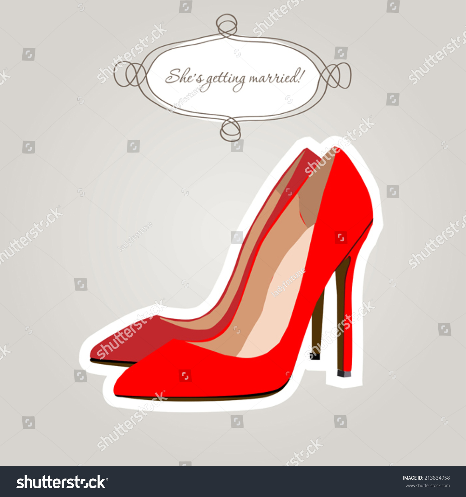 Red Shoes Vector Illustration Stock Vector (Royalty Free) 213834958