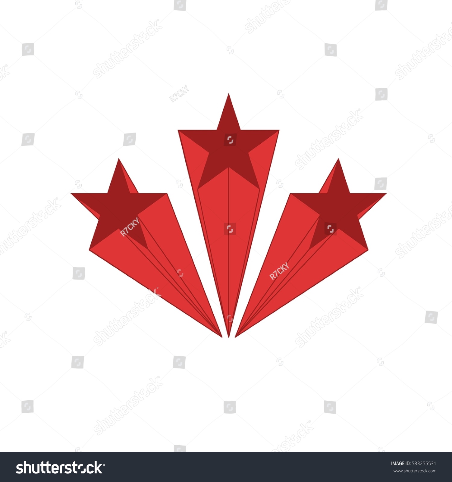 Red Shooting Star: เวกเตอร์สต็อก (ปลอดค่าลิขสิทธิ์) 583255531 ...
