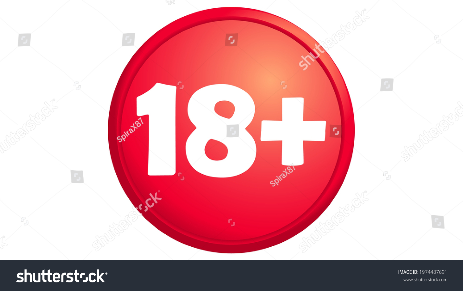 Red Sign Age Limit 18 Stock Vector (Royalty Free) 1974487691 | Shutterstock