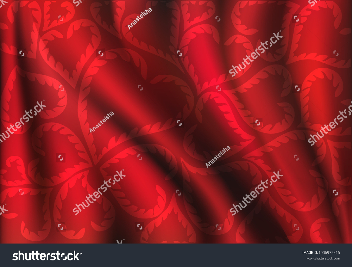Red Silk Backgrounds Drapery Textile Background Stock Vector (Royalty ...