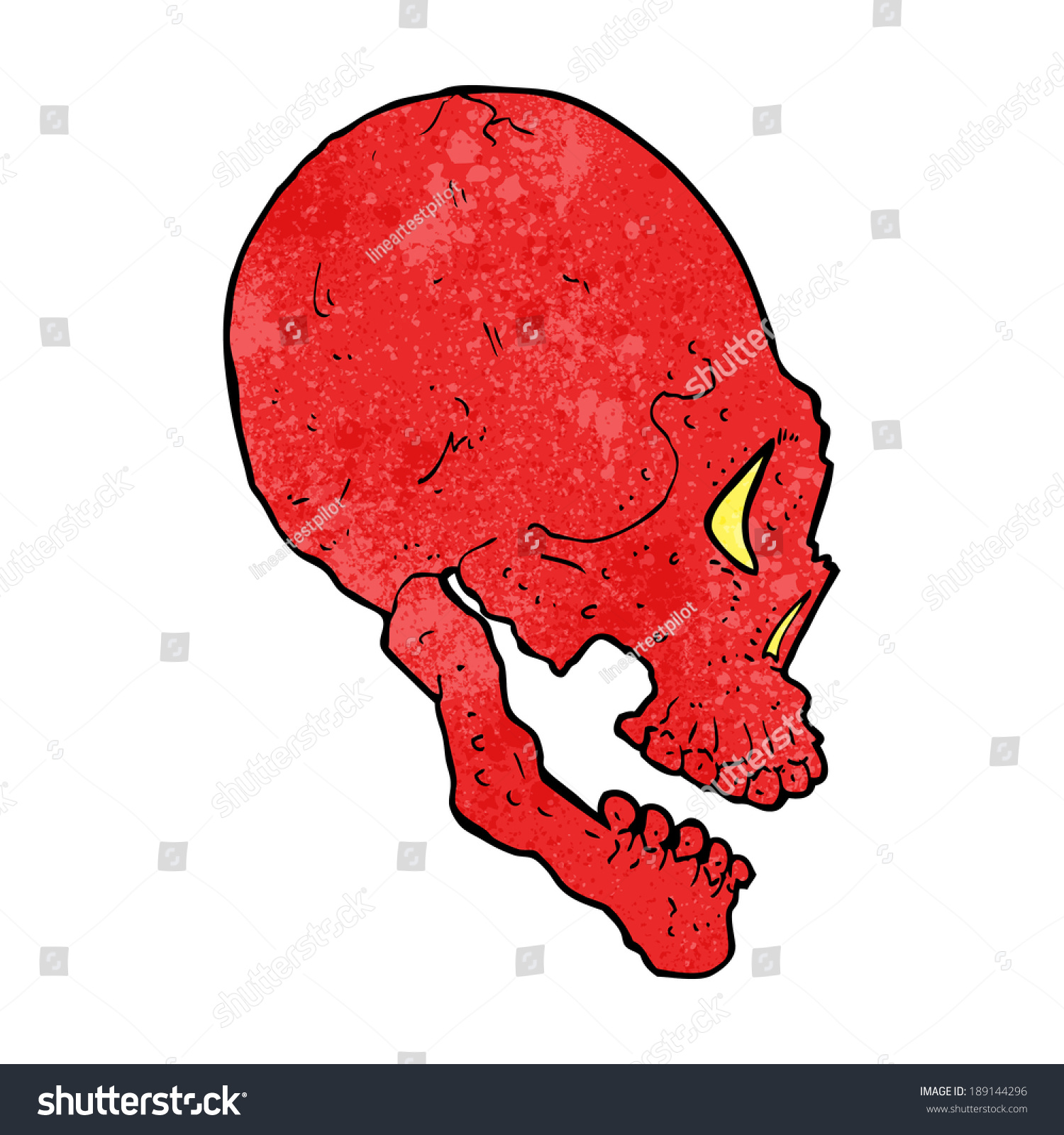 Red Skull Illustration Stock Vector (Royalty Free) 189144296 | Shutterstock
