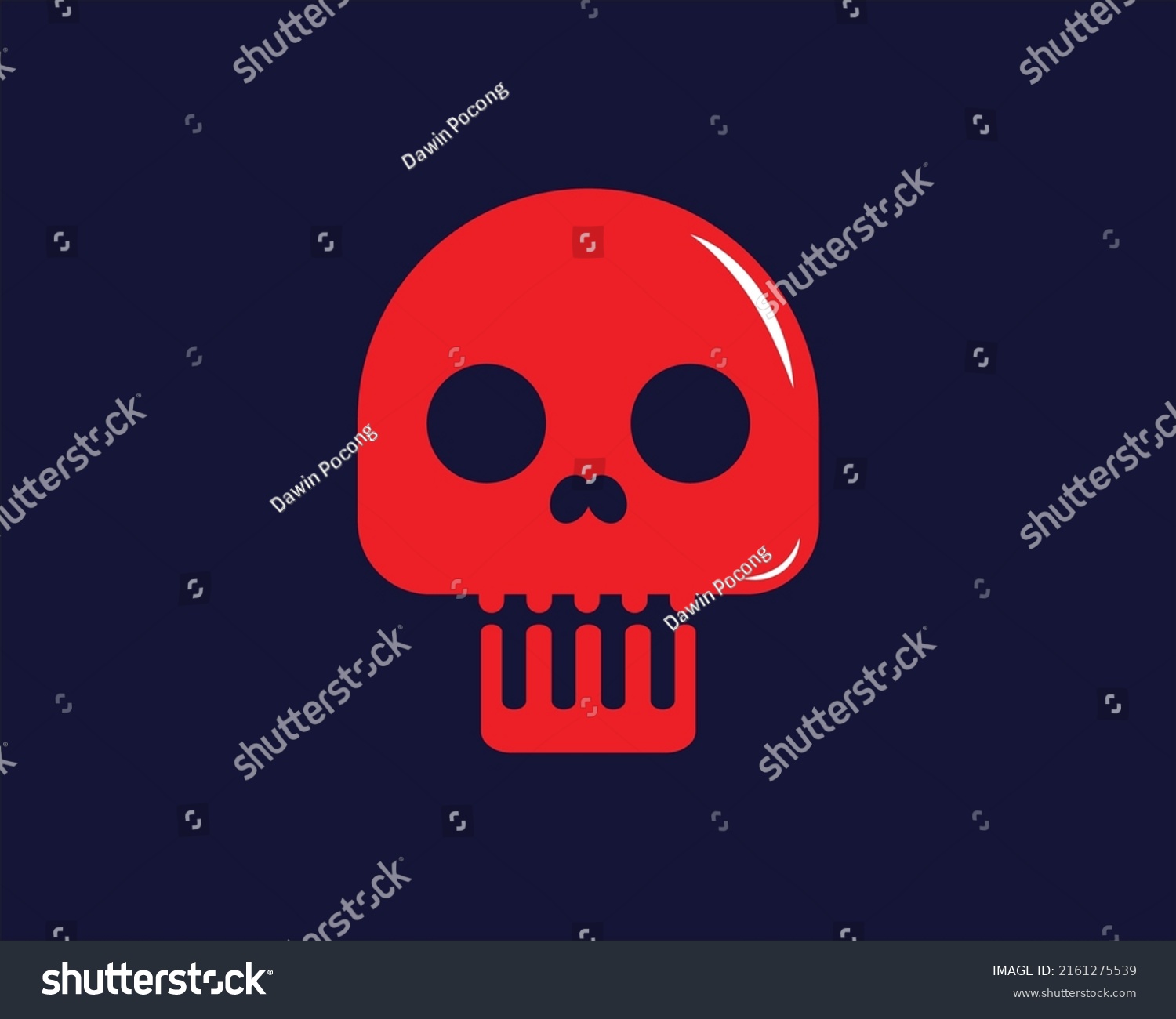 Red Skull Vector Logo Icon Stock Vector (Royalty Free) 2161275539 ...