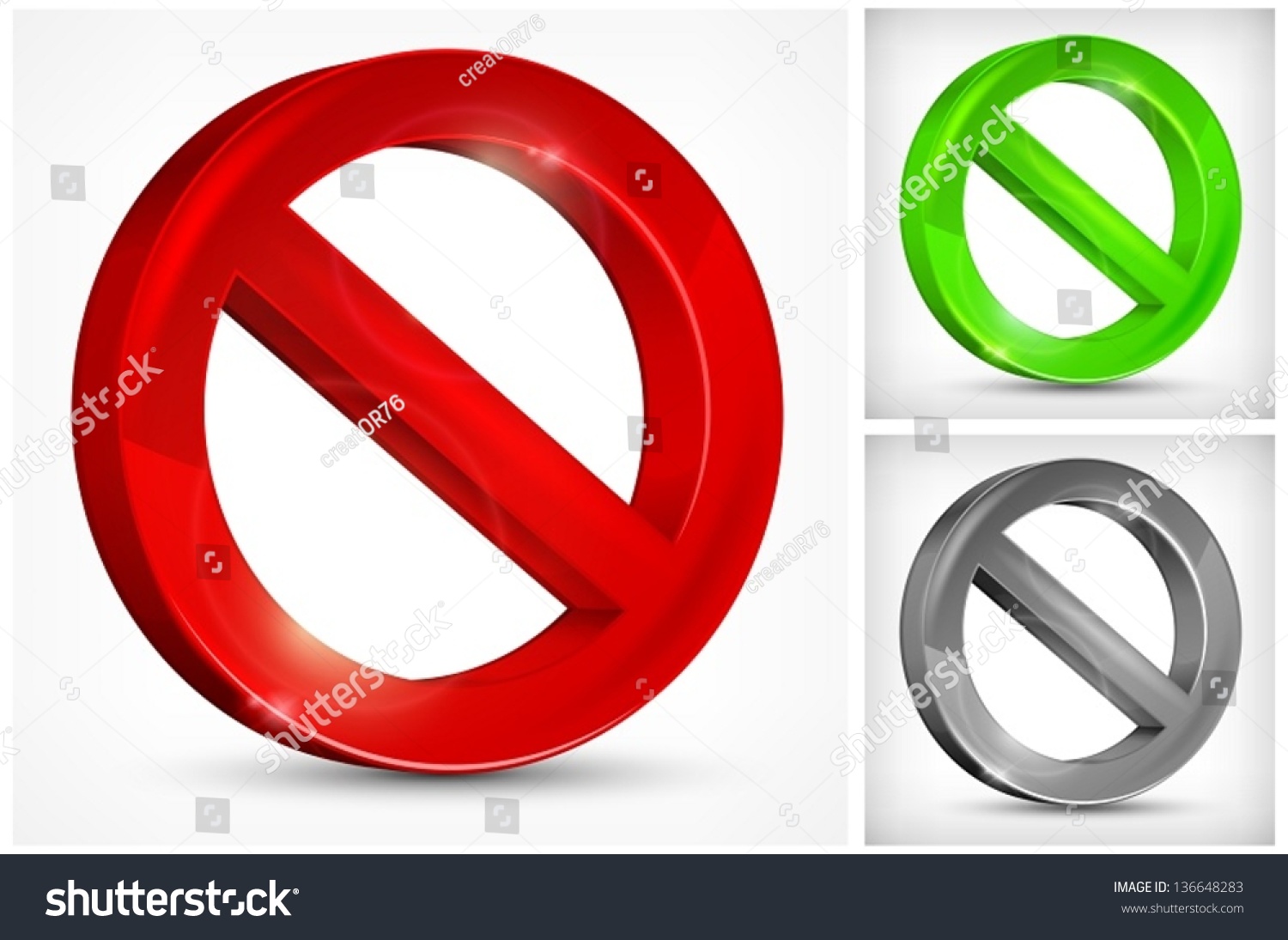 Red Slashed Circle On White Background Stock Vector (Royalty Free ...