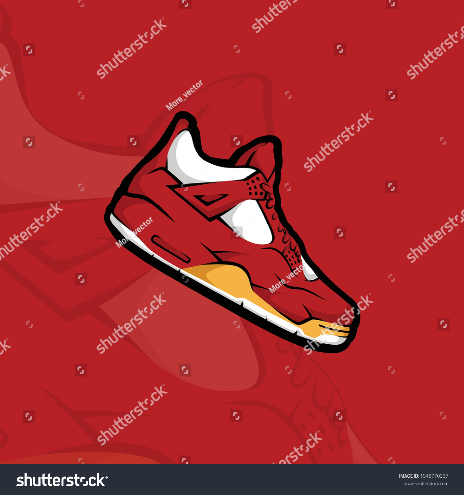 Red Sneaker Mascot Logo Design Vector Stock Vector (Royalty Free ...