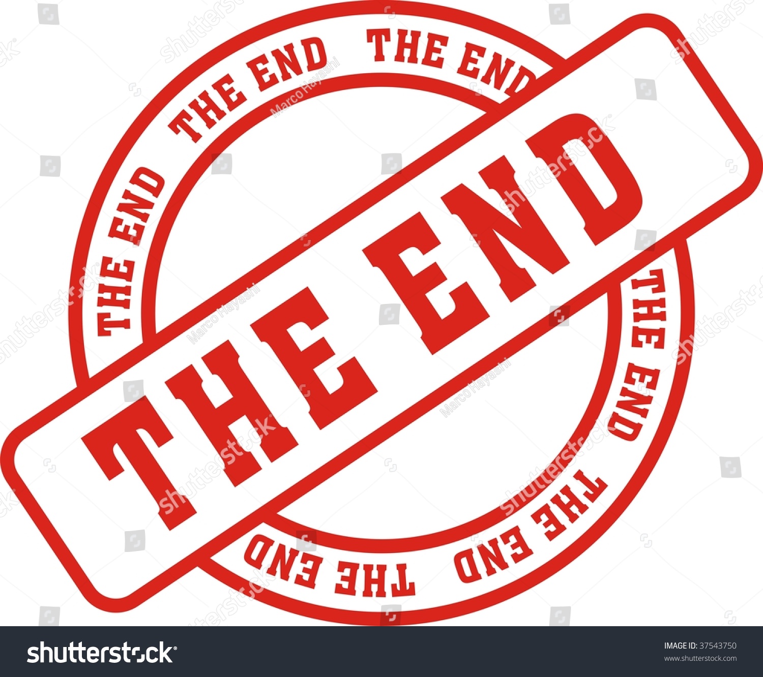 Red Span Word End: vector de stock (libre de regalías) 37543750 ...