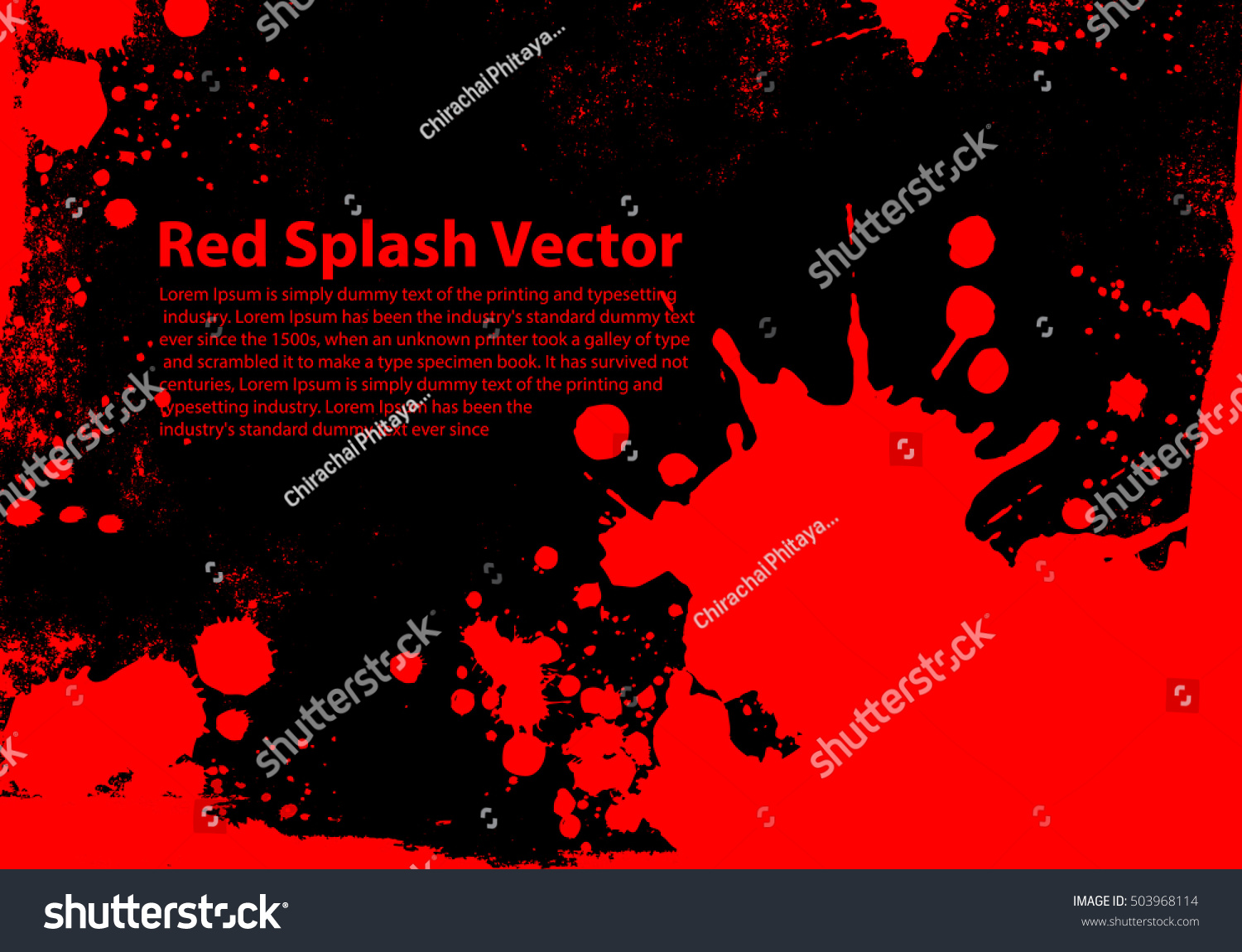 Red Splash Vector Banner Stock Vector (Royalty Free) 503968114