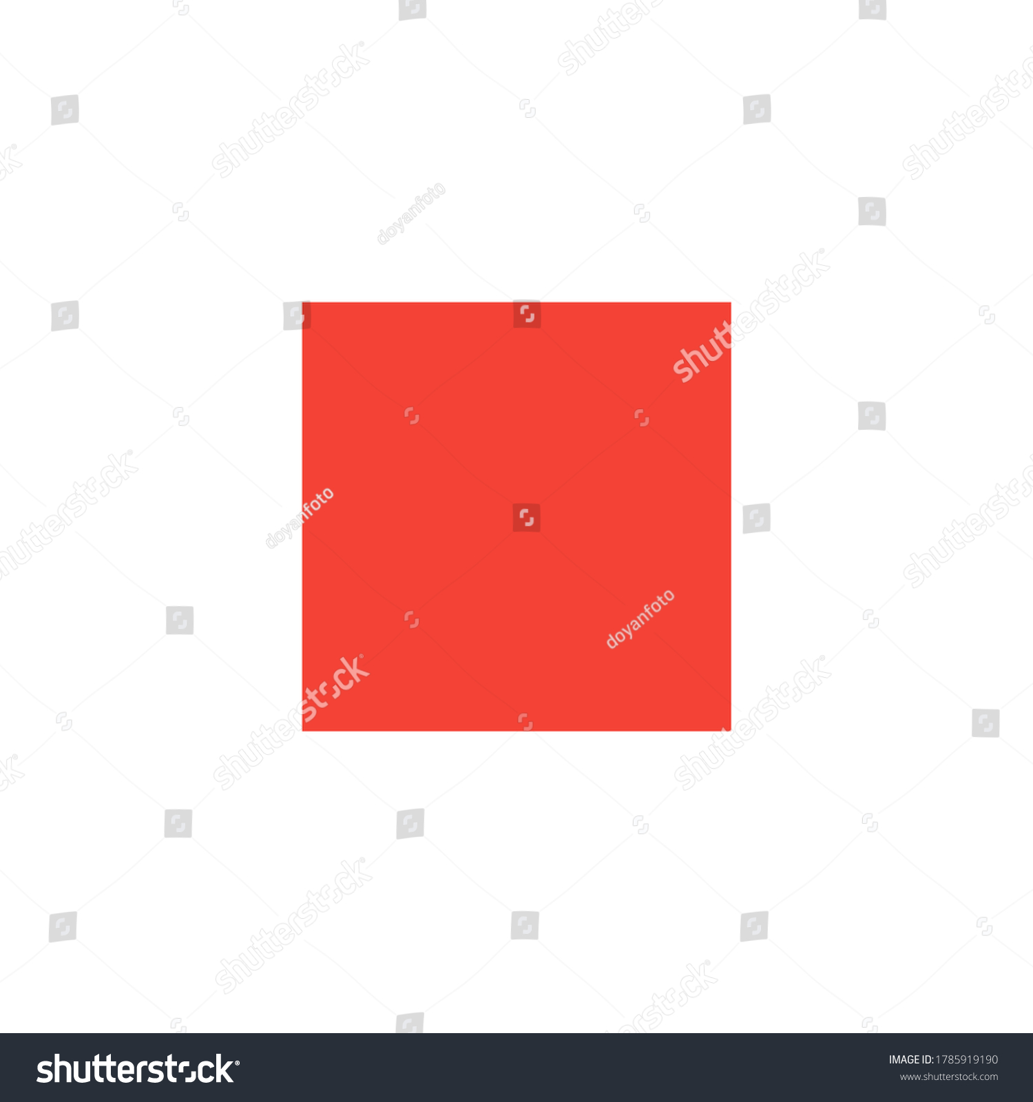 Red Square Basic Simple Shapes Isolated Stock Vector (Royalty Free ...