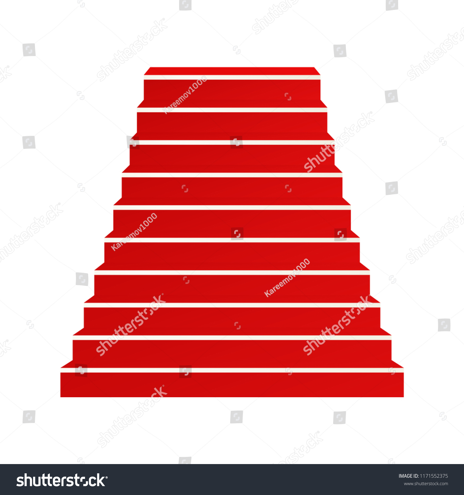 Red Stairs Vector Illustration Template Presentation Stock Vector ...