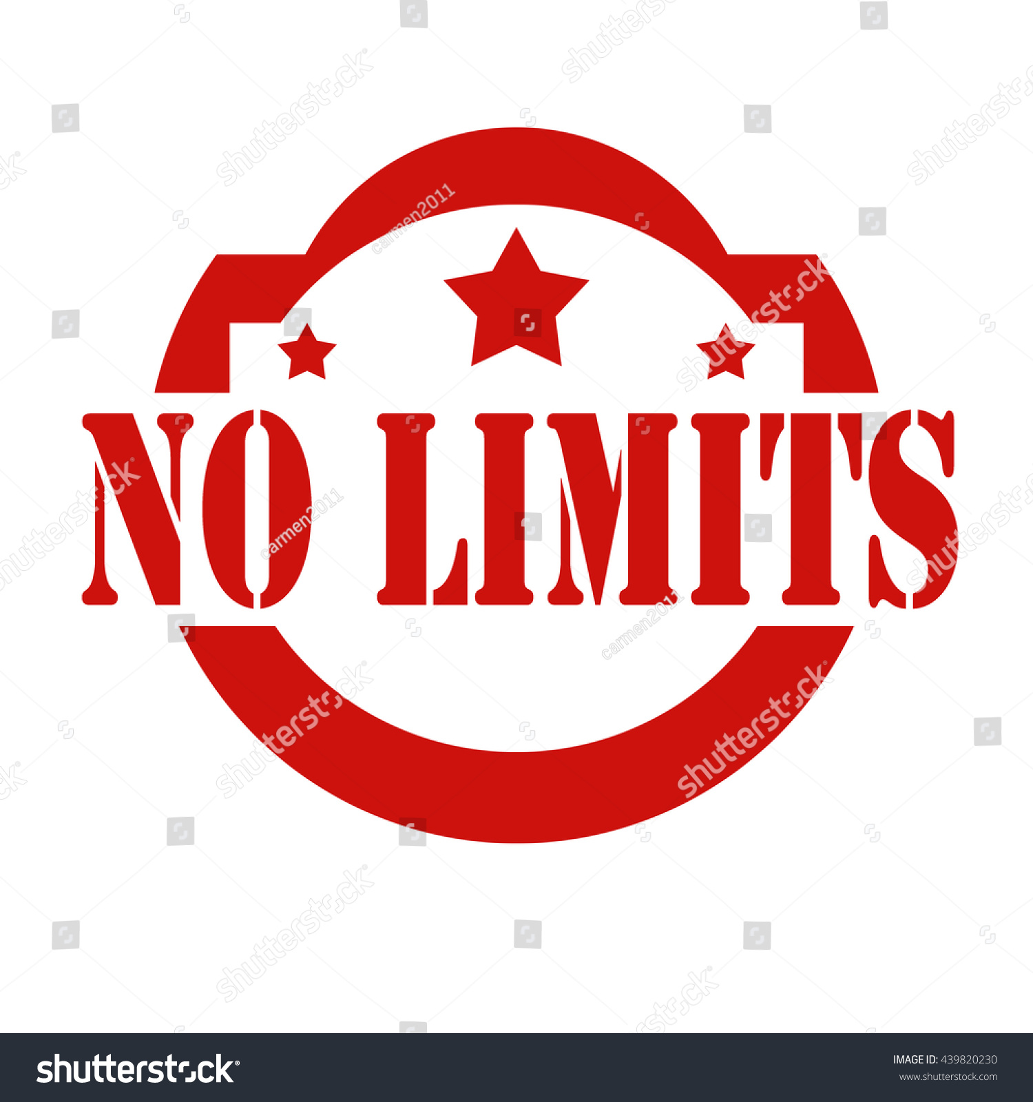 Vektor Stok Red Stamp Text No Limitsvector Illustration (Tanpa Royalti ...