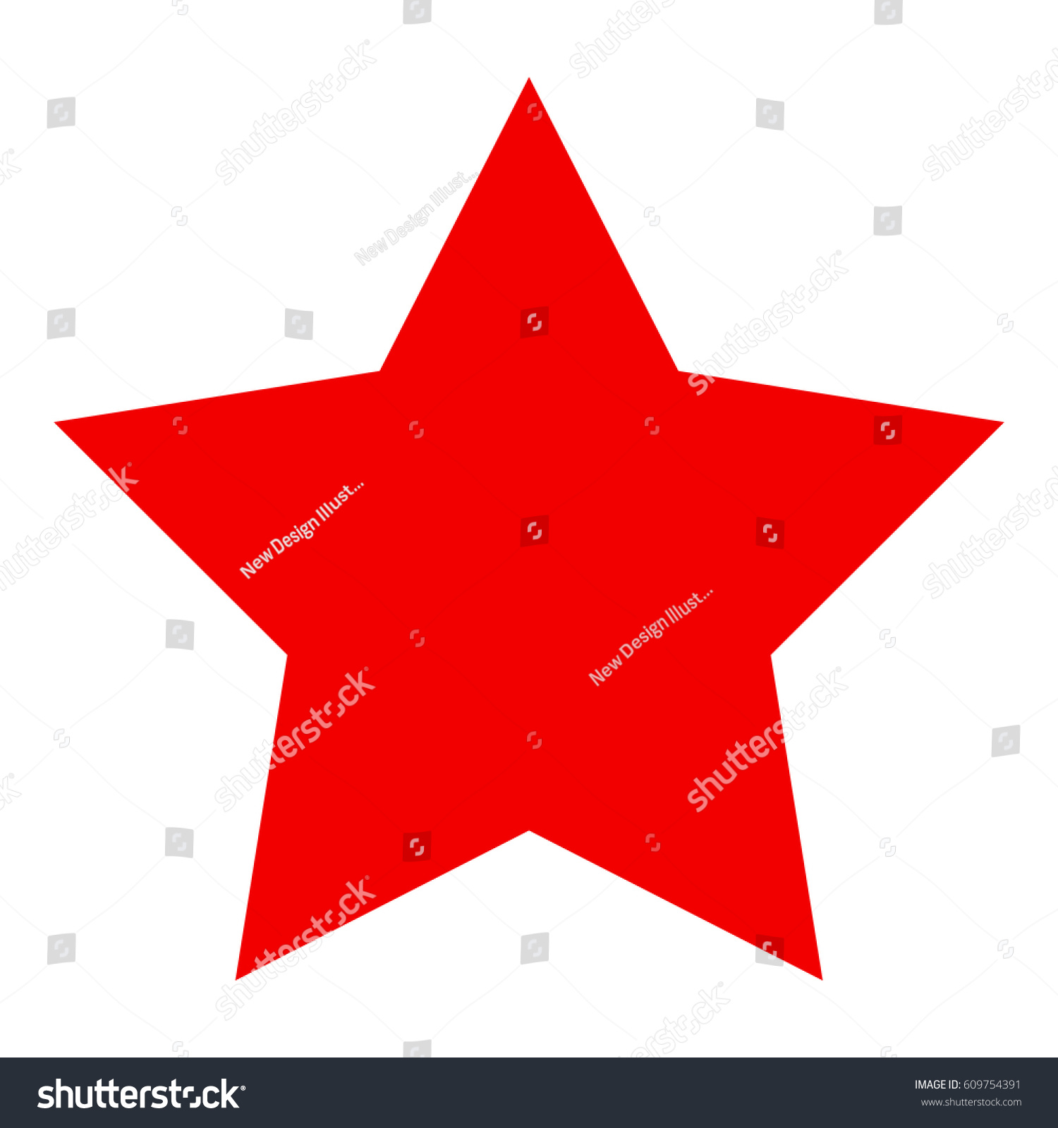 Red Star Flat Vector Pictogram Flat Stock Vector (Royalty Free ...